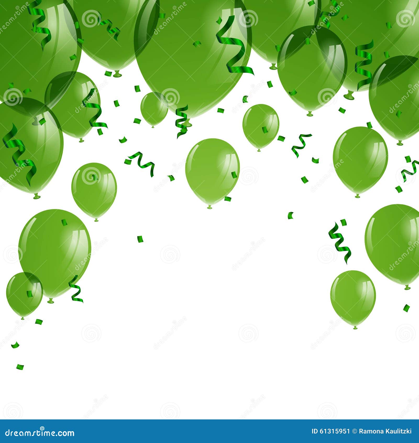 Globos verdes stock de ilustración. Ilustración de nuevo - 61315951