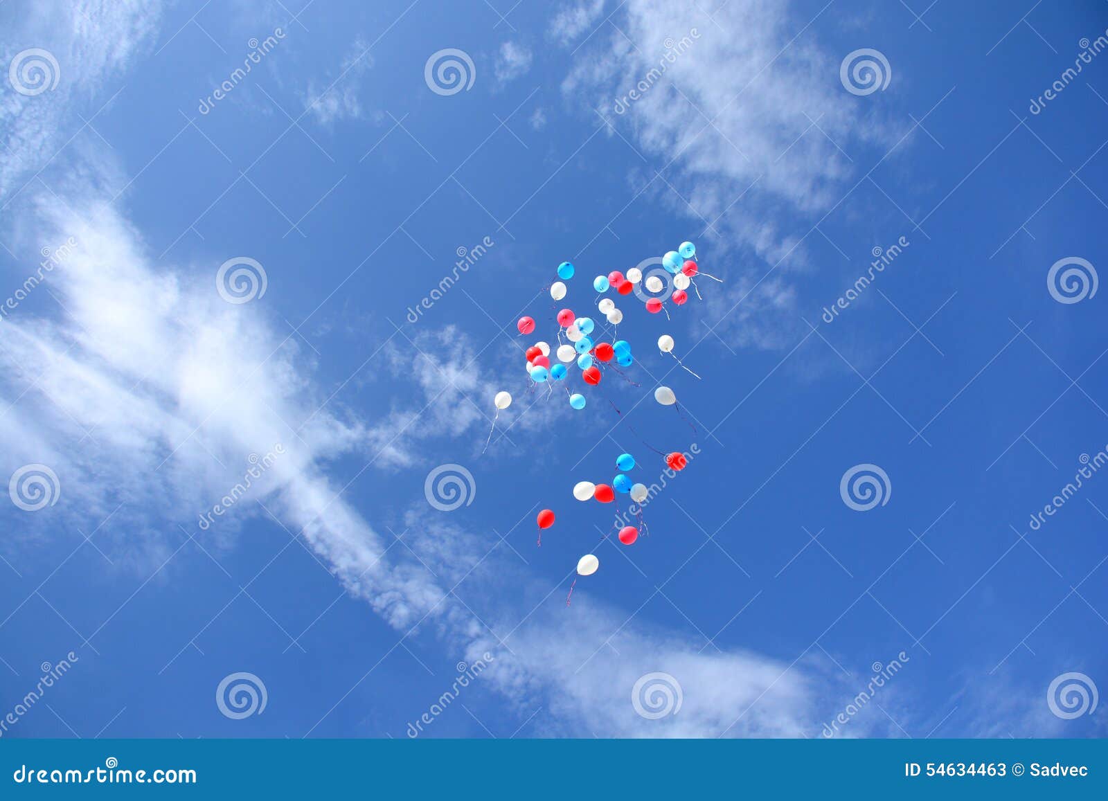 Globos, Volando En El Cielo Imagen de archivo - Imagen de sorpresa ...