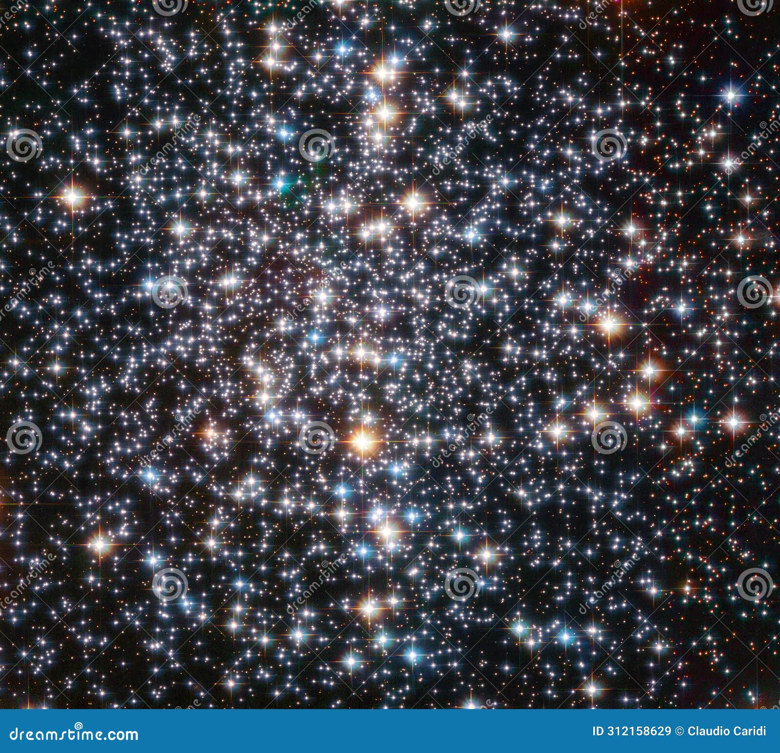 Globular Cluster Dense Cluster Of Stars In A Spherical Shape, Royalty ...