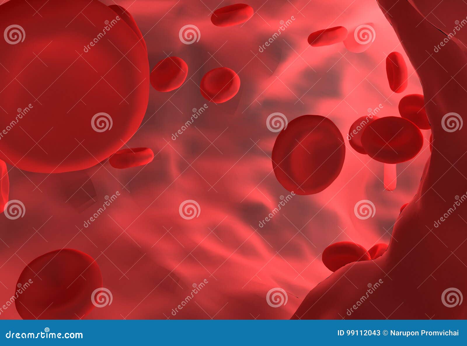 Globule Rouge Dans Le Vaisseau Sanguin Illustration Stock ...