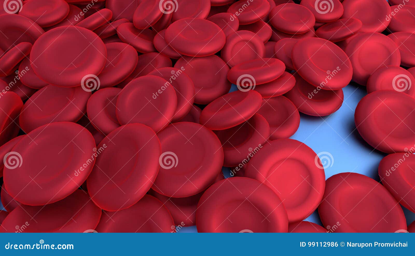 Globule Rouge Sur Le Fond Bleu Illustration Stock - Illustration du ...