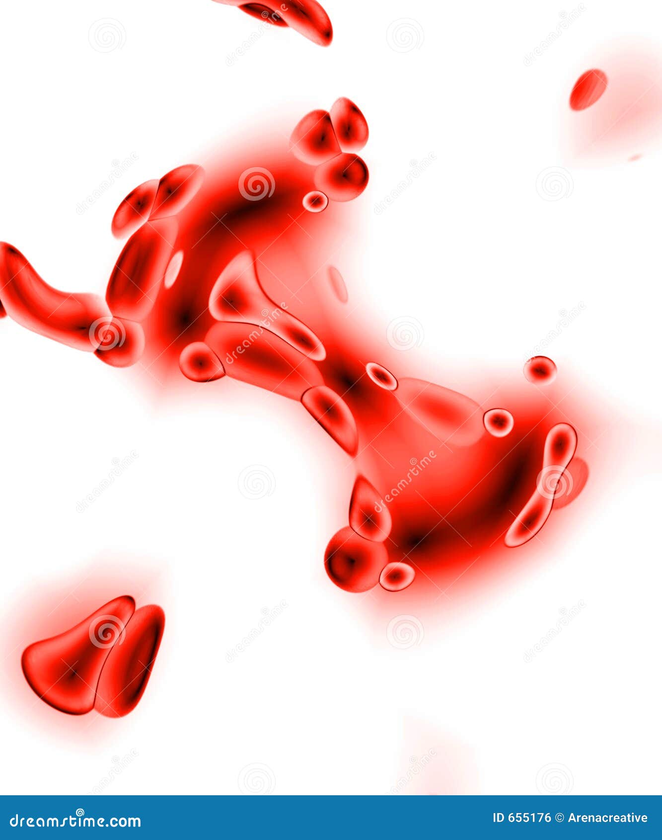 Globules rouges 3d illustration stock. Illustration du hôpital - 655176