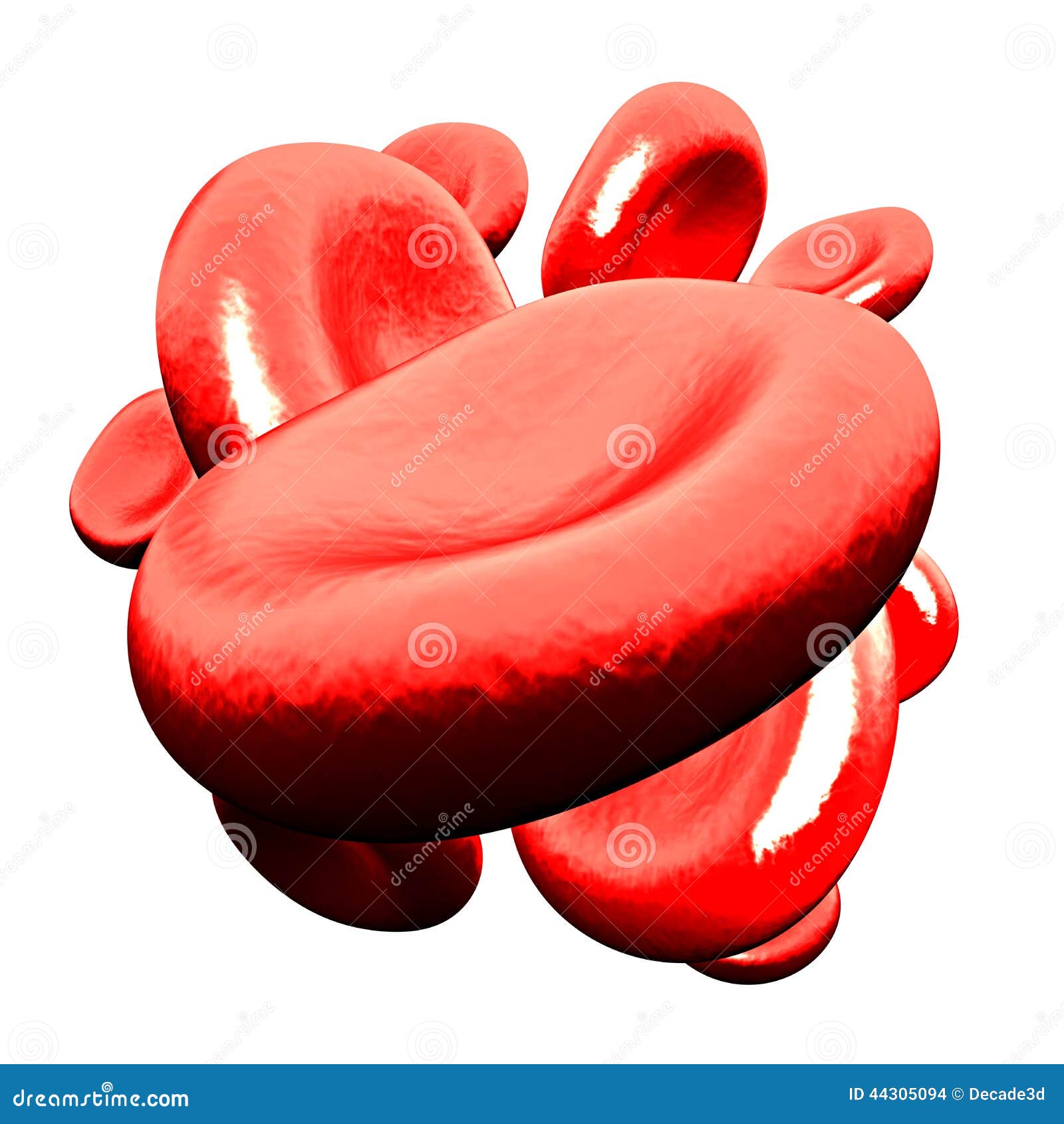 Globules Rouges - D'isolement Sur Le Blanc Illustration Stock ...