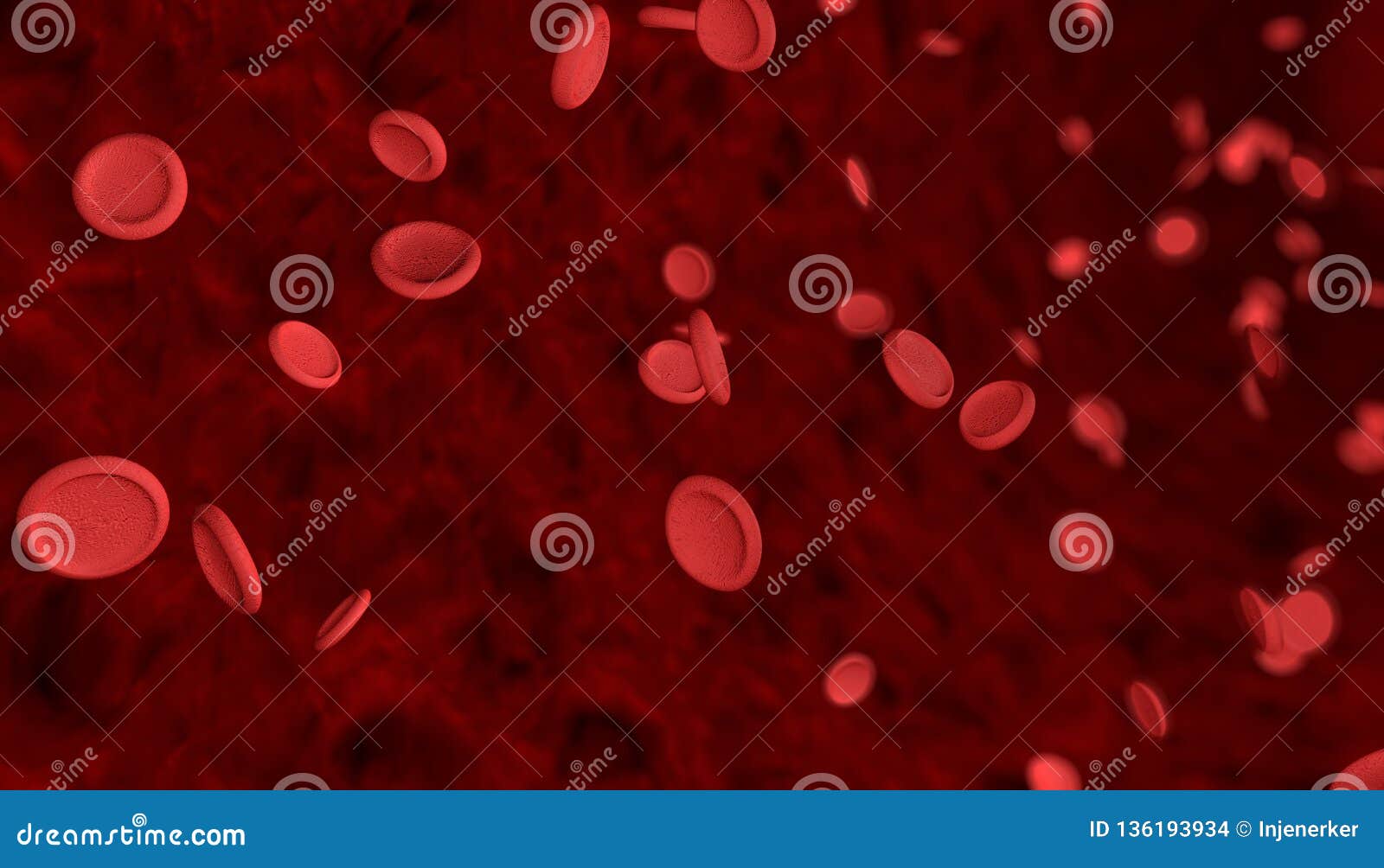 Globules Rouges Dans Le Sang Humain Illustration Stock - Illustration ...