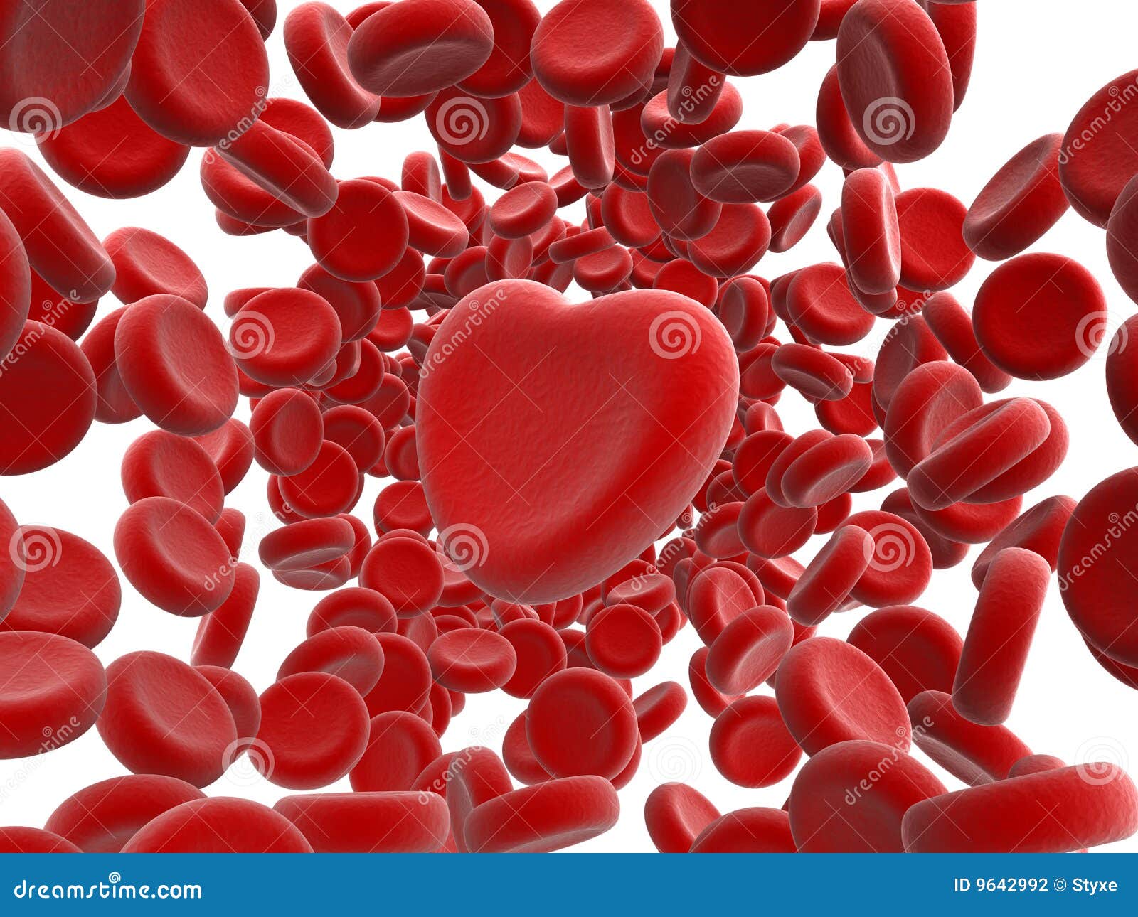 Globules rouges et coeur illustration stock. Illustration du milieux ...