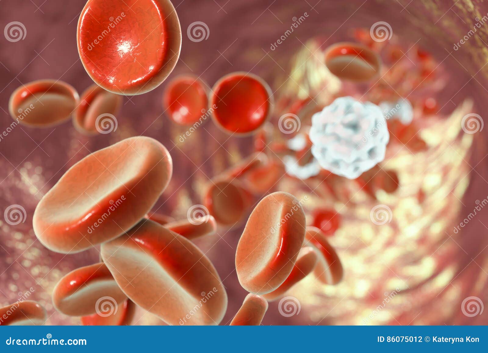 Globules Sanguins, Illustration 3D Illustration Stock - Illustration du ...