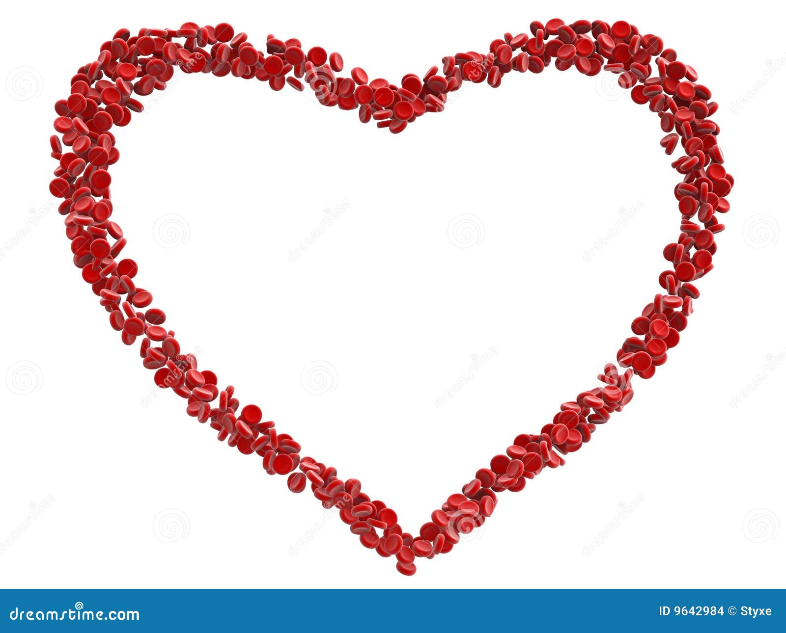 Globules Sanguins Rouges De Coeur Illustration Stock - Illustration du ...
