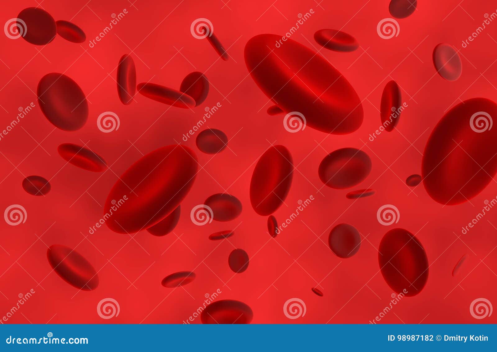 Globuli Rossi in Arteria Rappresentazione 3d Fotografia Stock ...