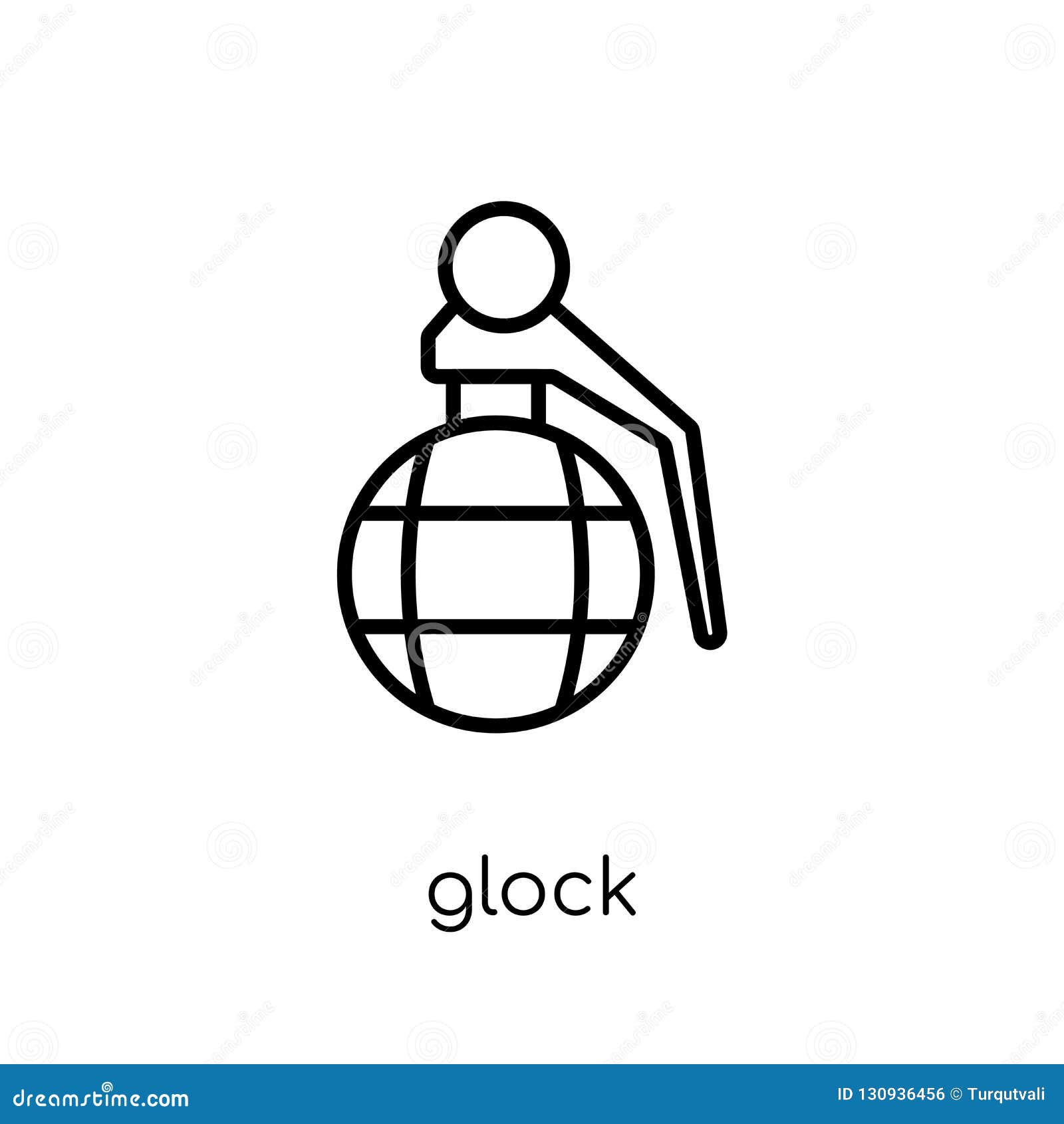 Glock Icon from Army Collection. Stock Vector - Illustration of shot ...