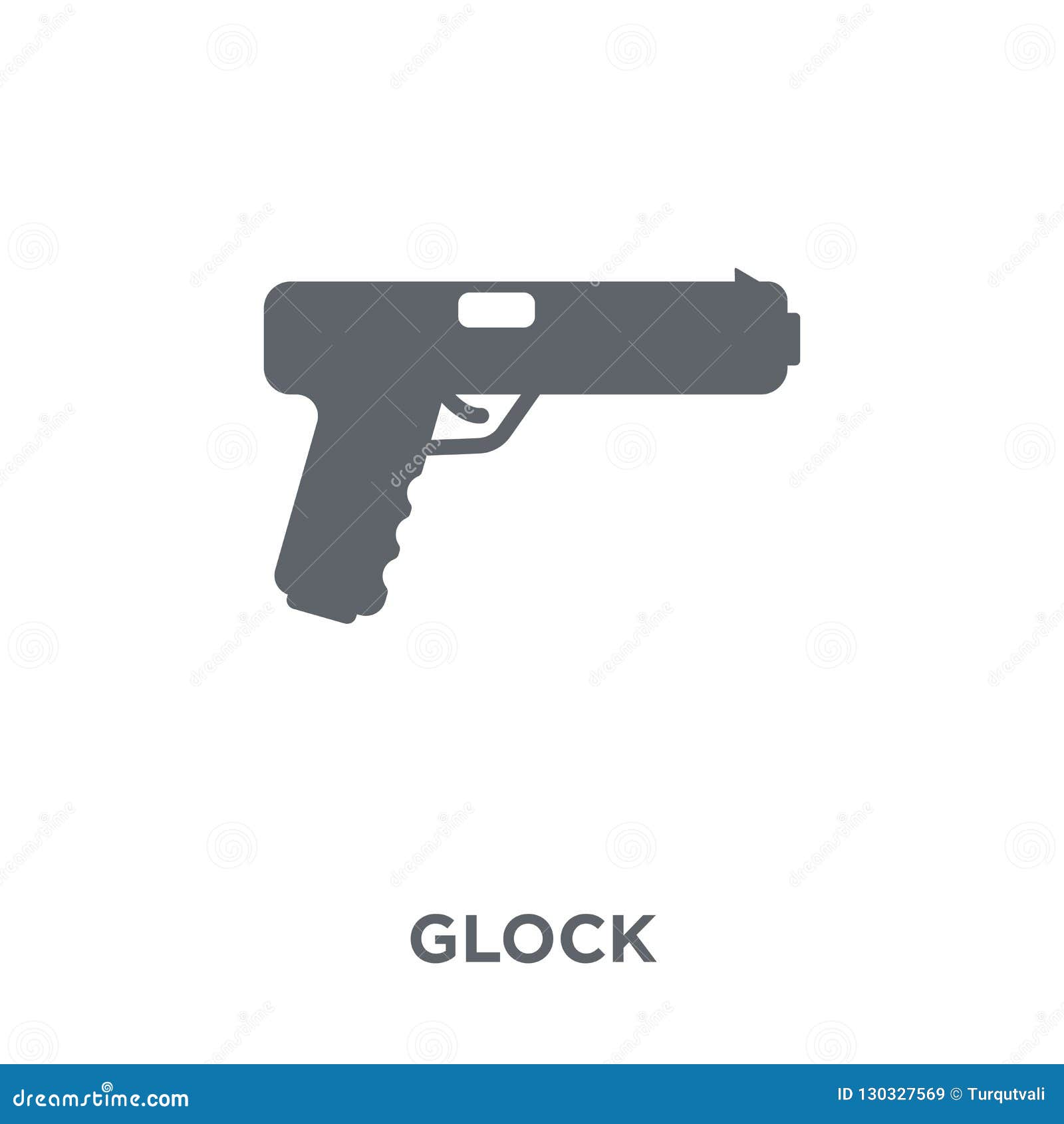 Glock Icon From Army Collection. Cartoon Vector | CartoonDealer.com ...