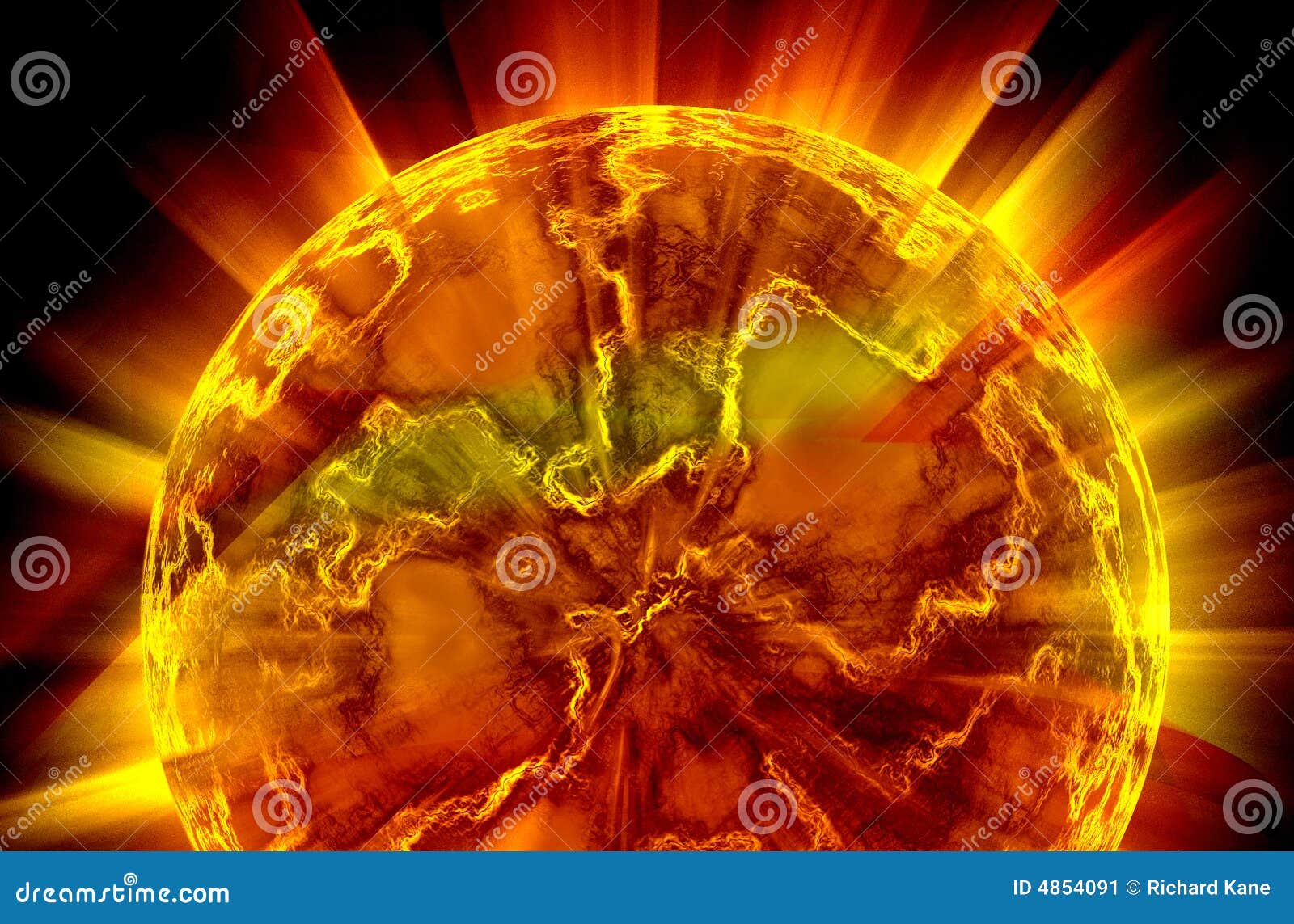 Gloeiende Planeet, Gloeiende Orb Stock Afbeelding - Image of vlam, ster ...