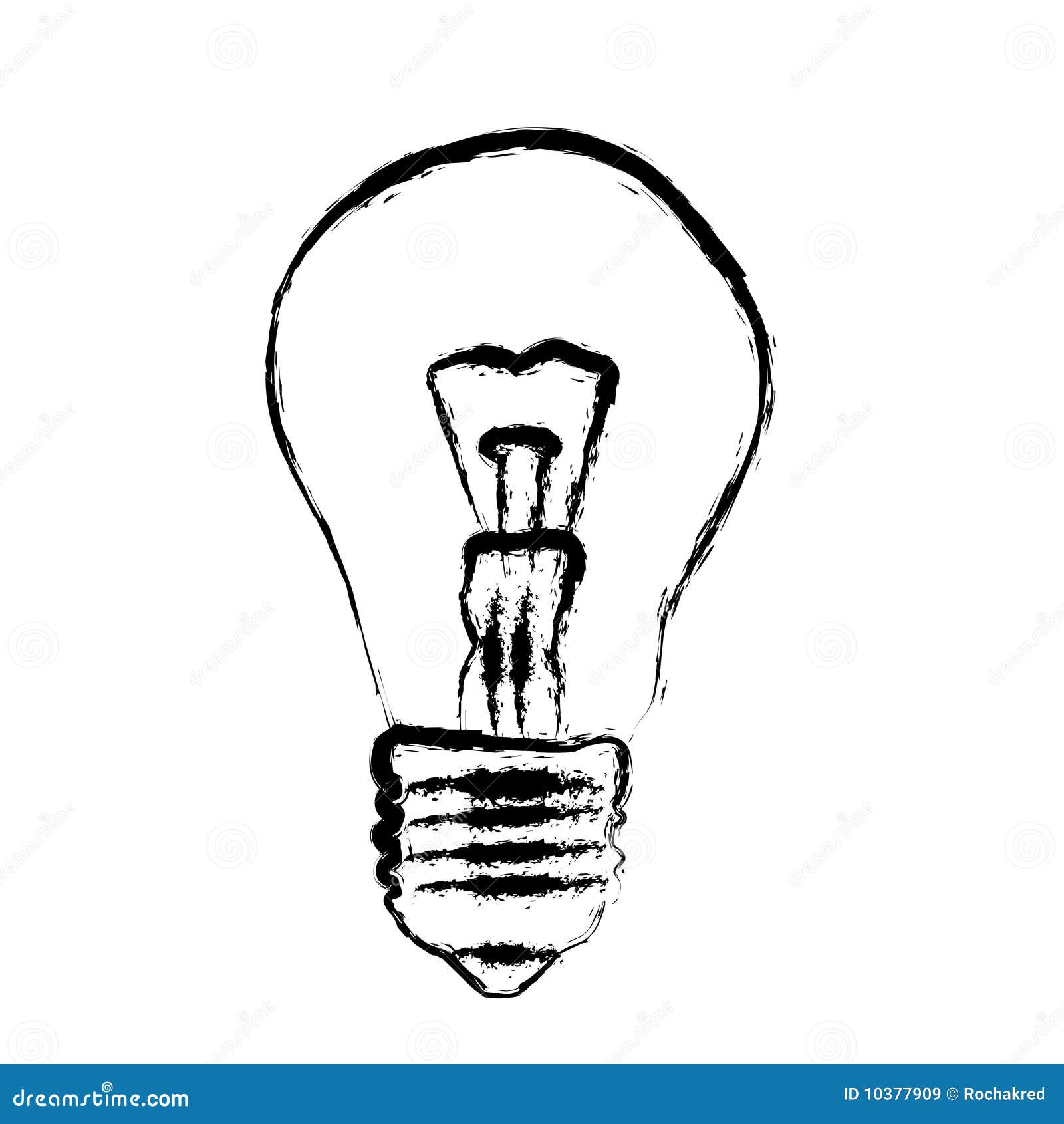 Gloeilamp vector illustratie. Illustration of geïsoleerd - 10377909