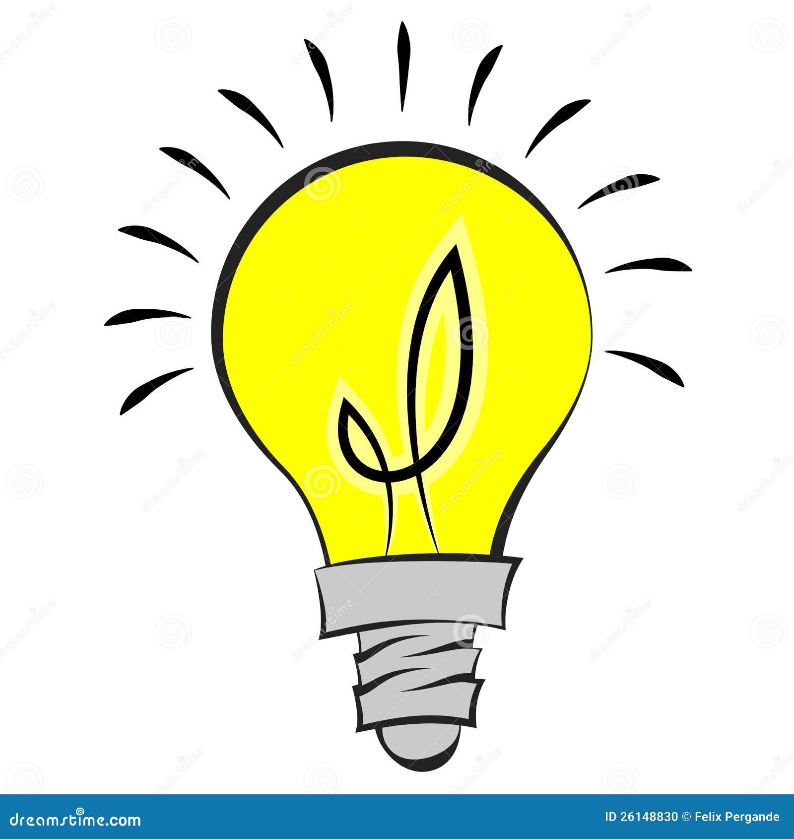 Gloeilamp vector illustratie. Illustration of begrip - 26148830