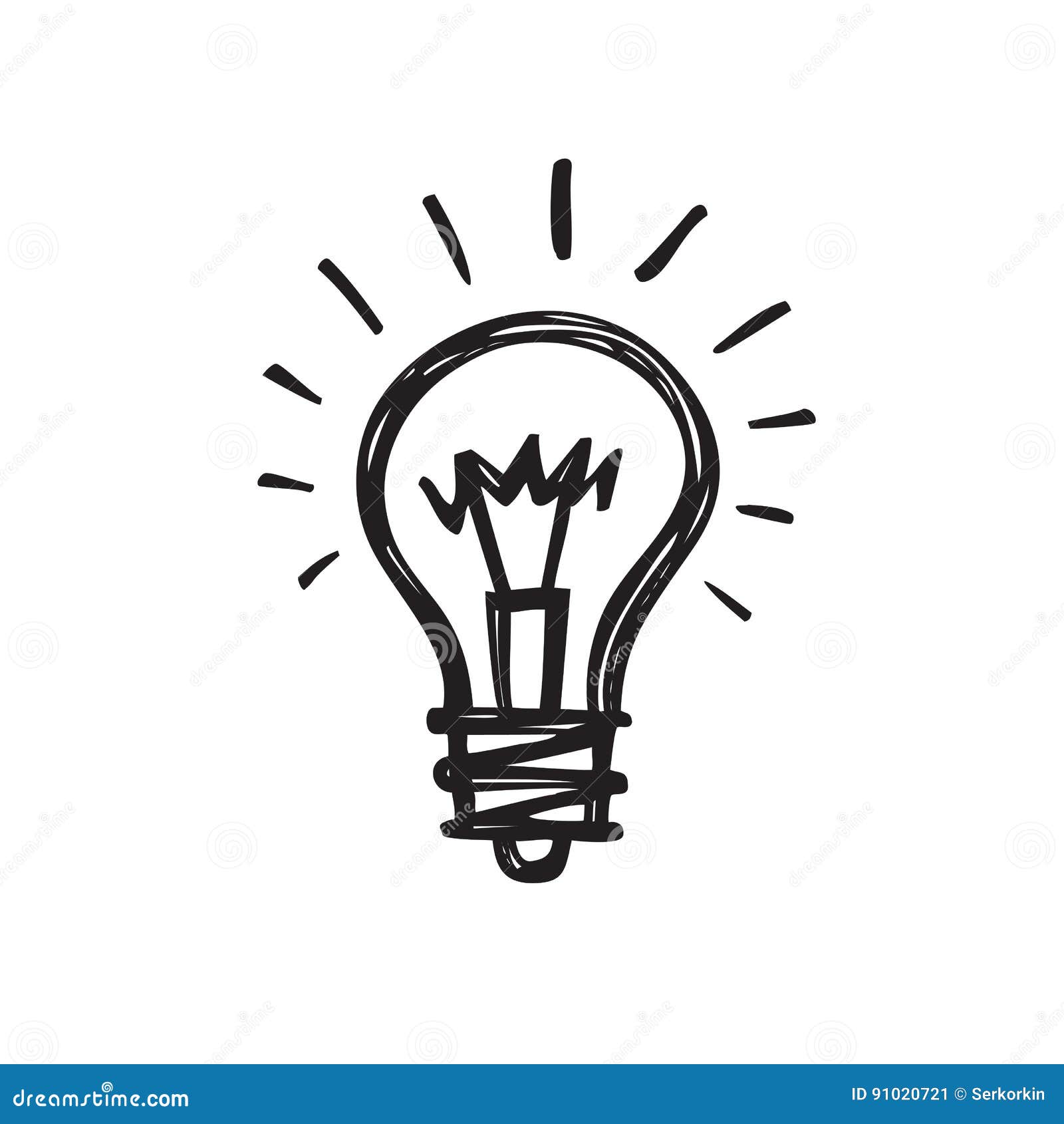 Gloeilamp - De Creatieve Schets Trekt Vectorillustratie Het Elektrische ... Gloeilamp - De Creatieve Schets Trekt Vectorillustratie Het Elektrische ...