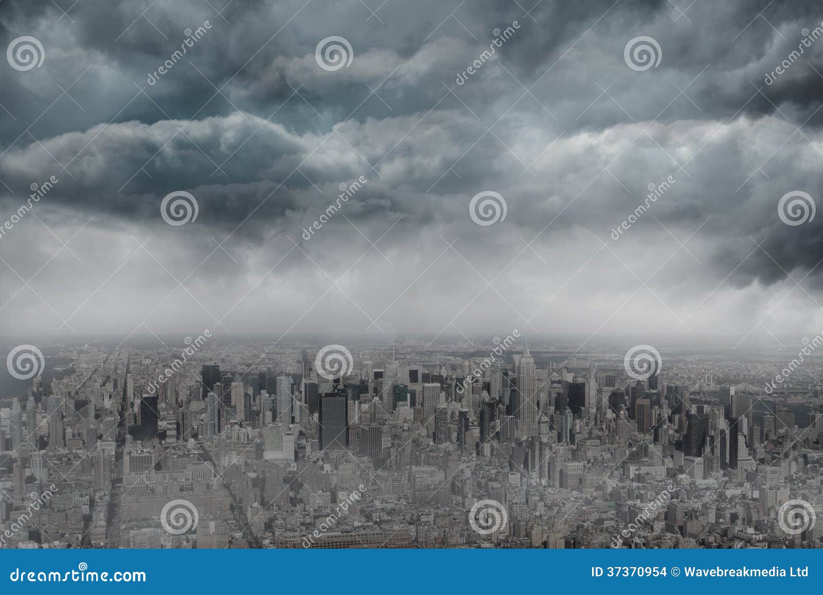 Gloomy city stock illustration. Illustration of urban - 37370954