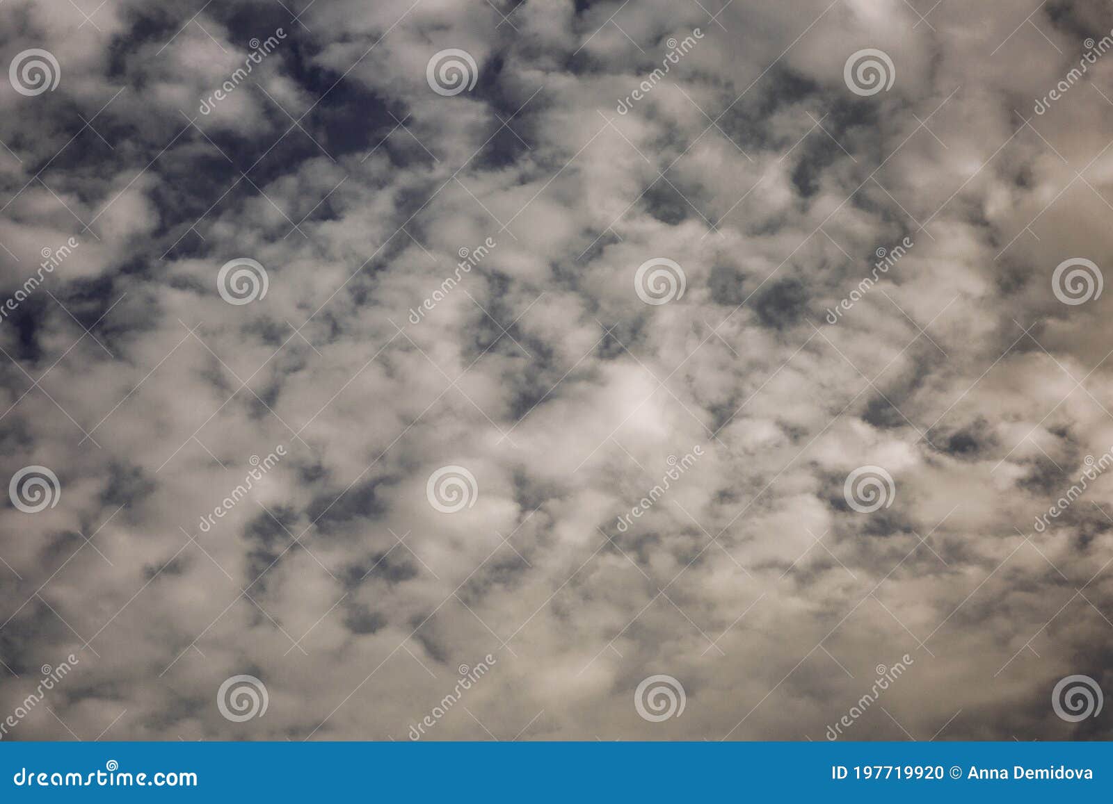 Gloomy Cloudy Sky. Polluted Urban Atmosphere. Background Stock Photo ...