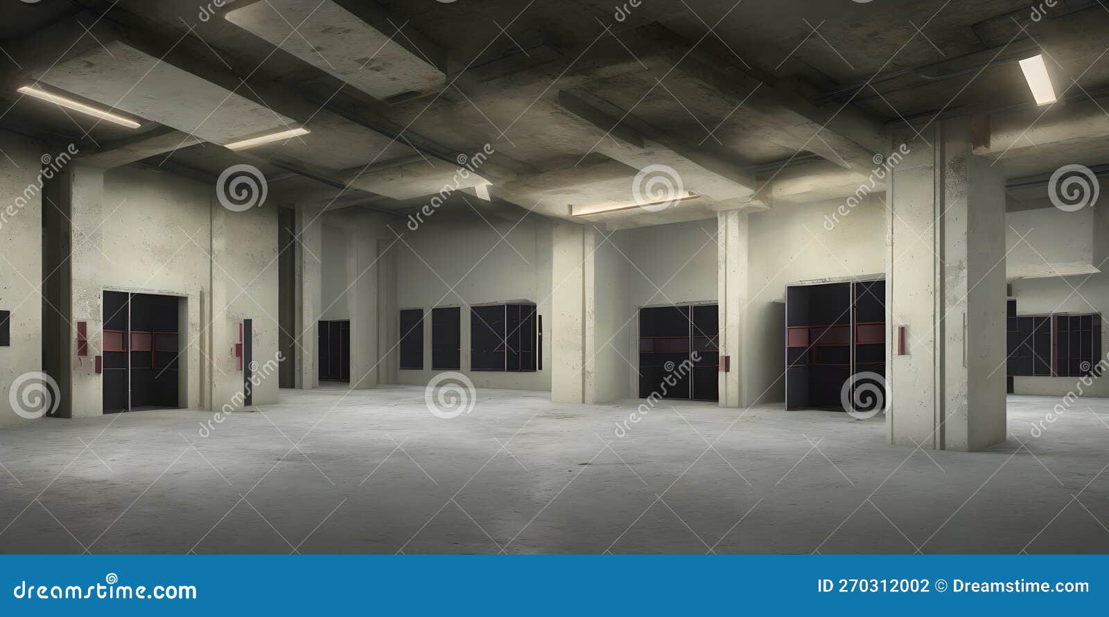 Gloomy and Deserted Basement with a Foreboding Atmosphere. AI Generated ...