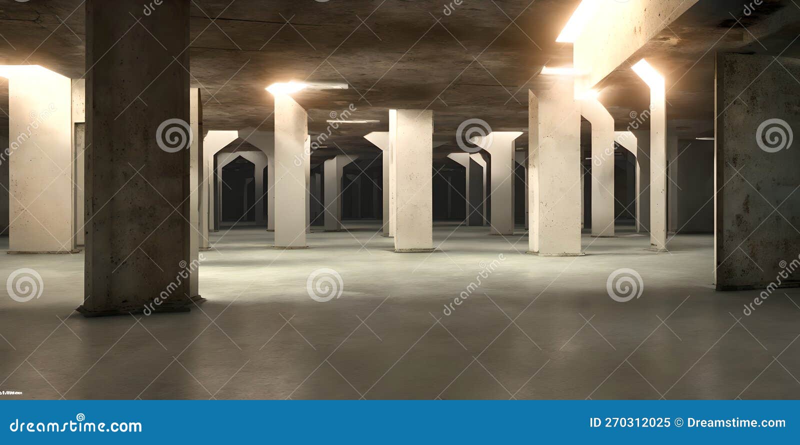 Gloomy and Deserted Basement with a Foreboding Atmosphere. AI Generated ...