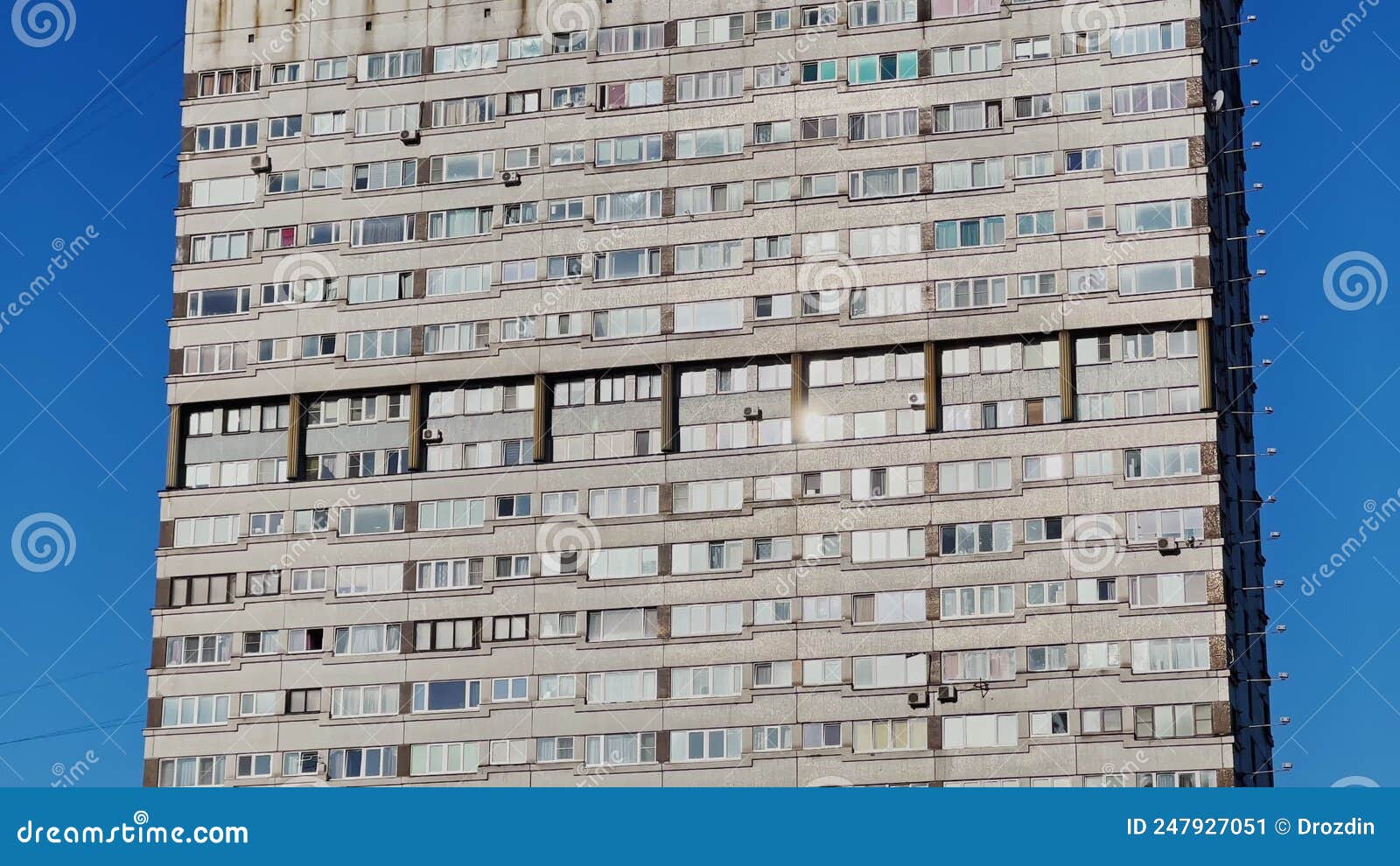 Gloomy Facade of an Old Building of a Residential Building of the ...