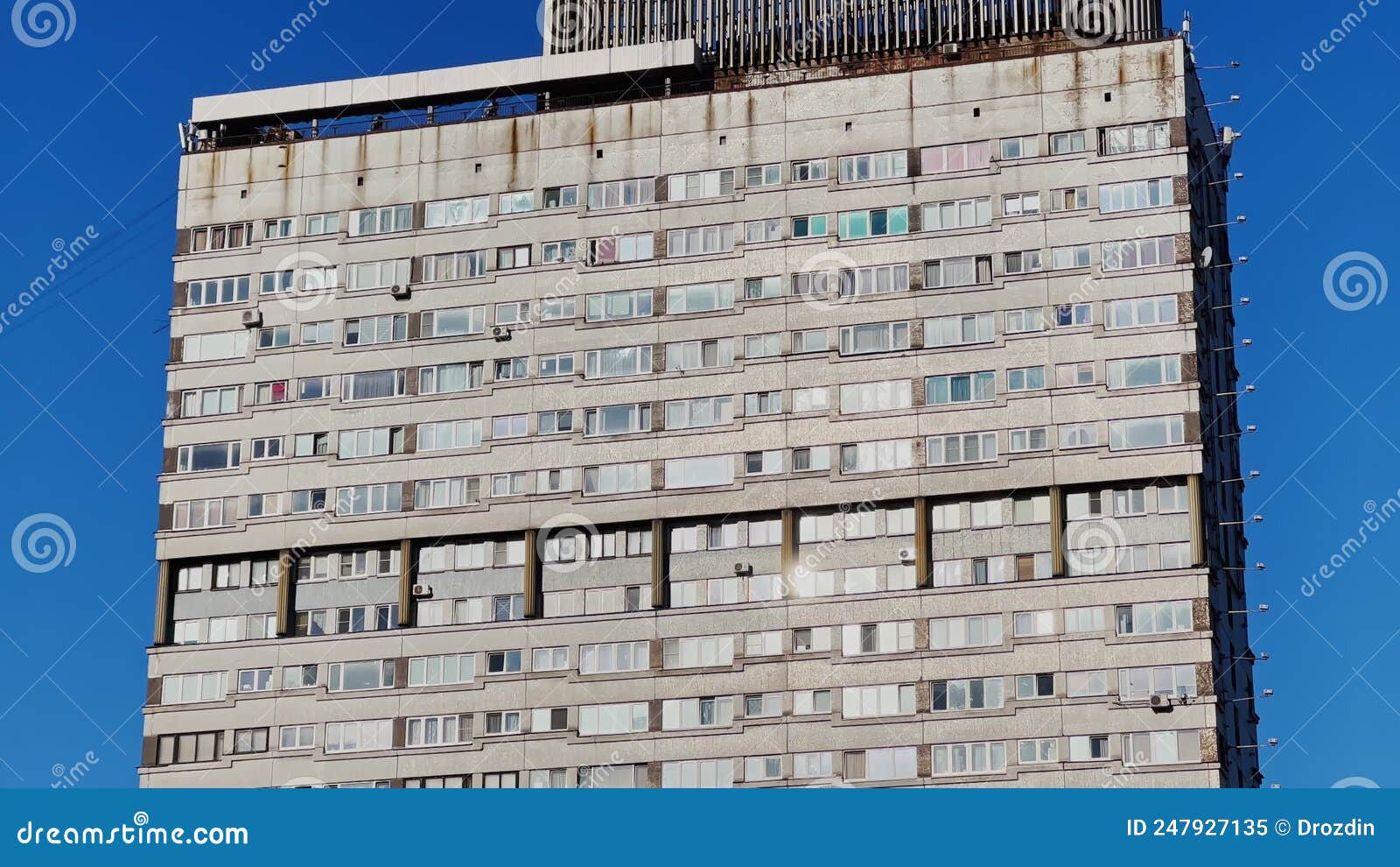 Gloomy Facade of an Old Building of a Residential Building of the ...