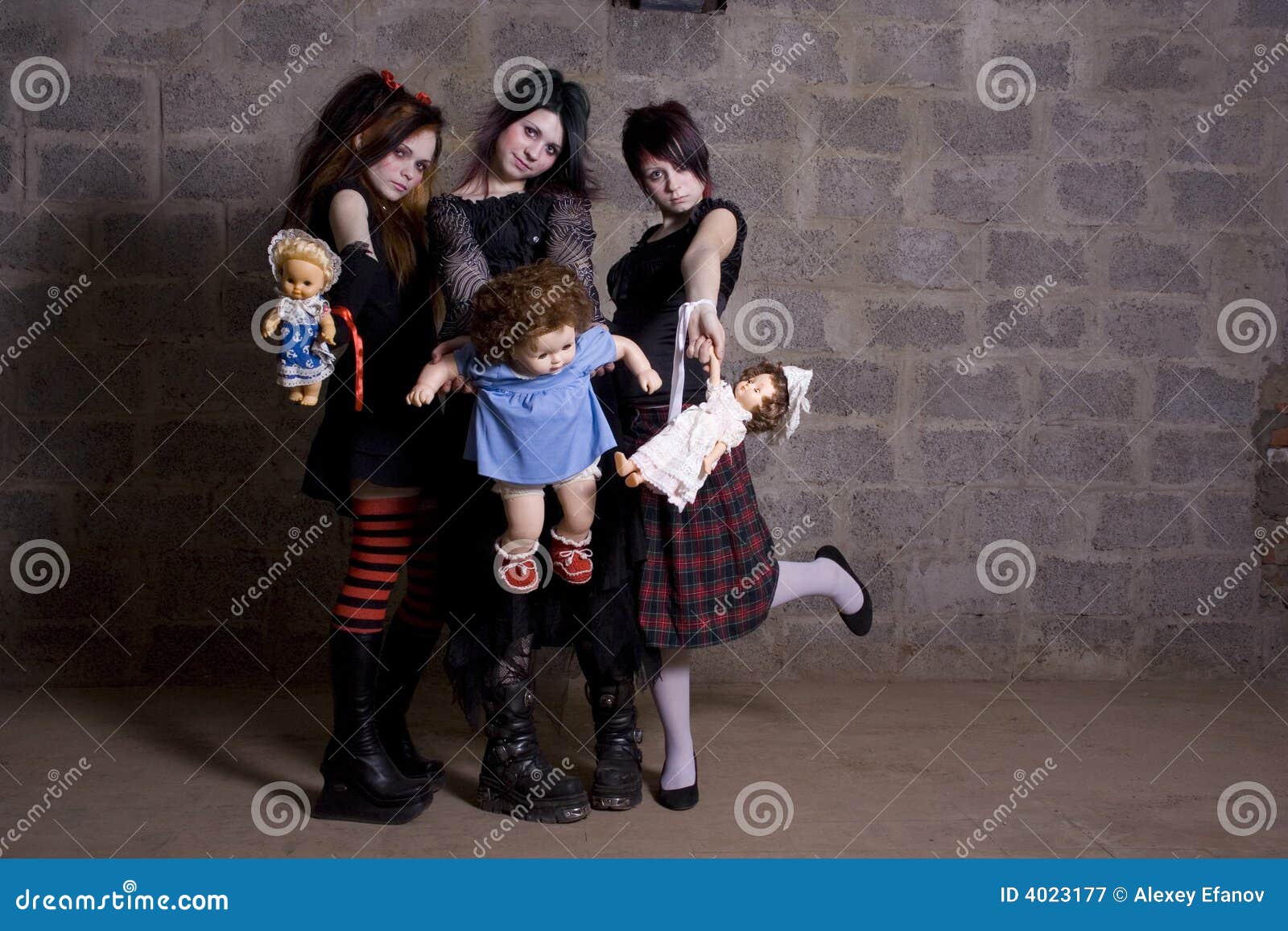 Gloomy girls stock image. Image of baby, adult, dirty - 4023177