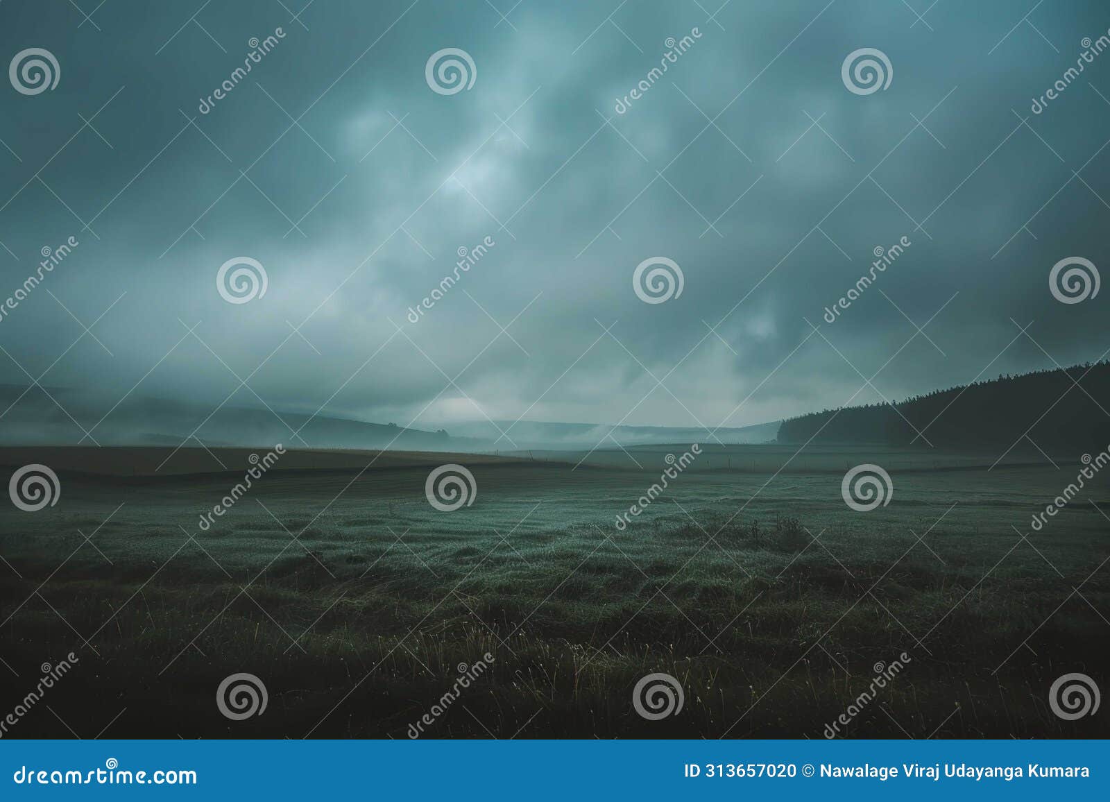 Gloomy Landscape, Generative Ai Stock Illustration - Illustration of ...