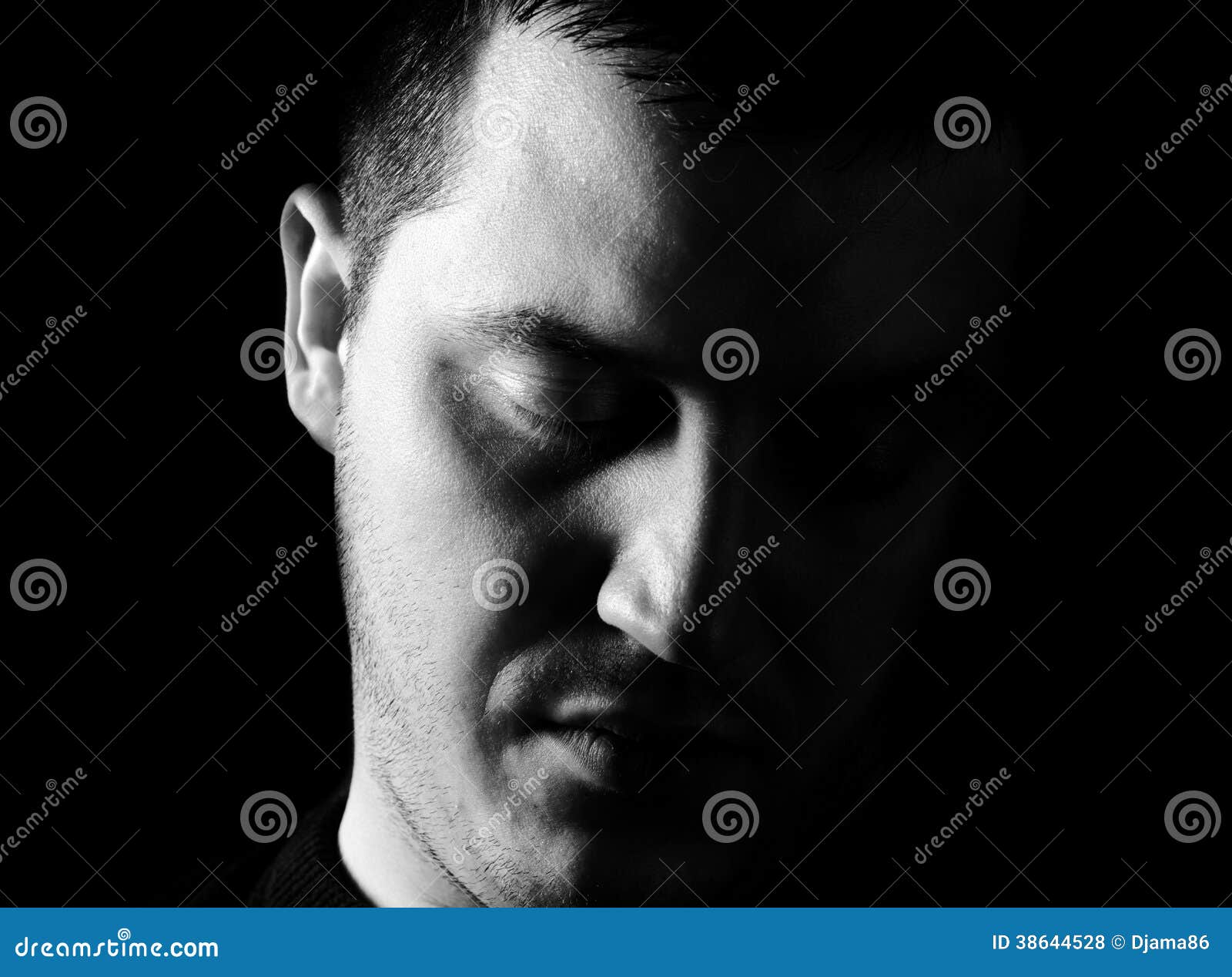 Gloomy man stock photo. Image of emotional, male, descent - 38644528