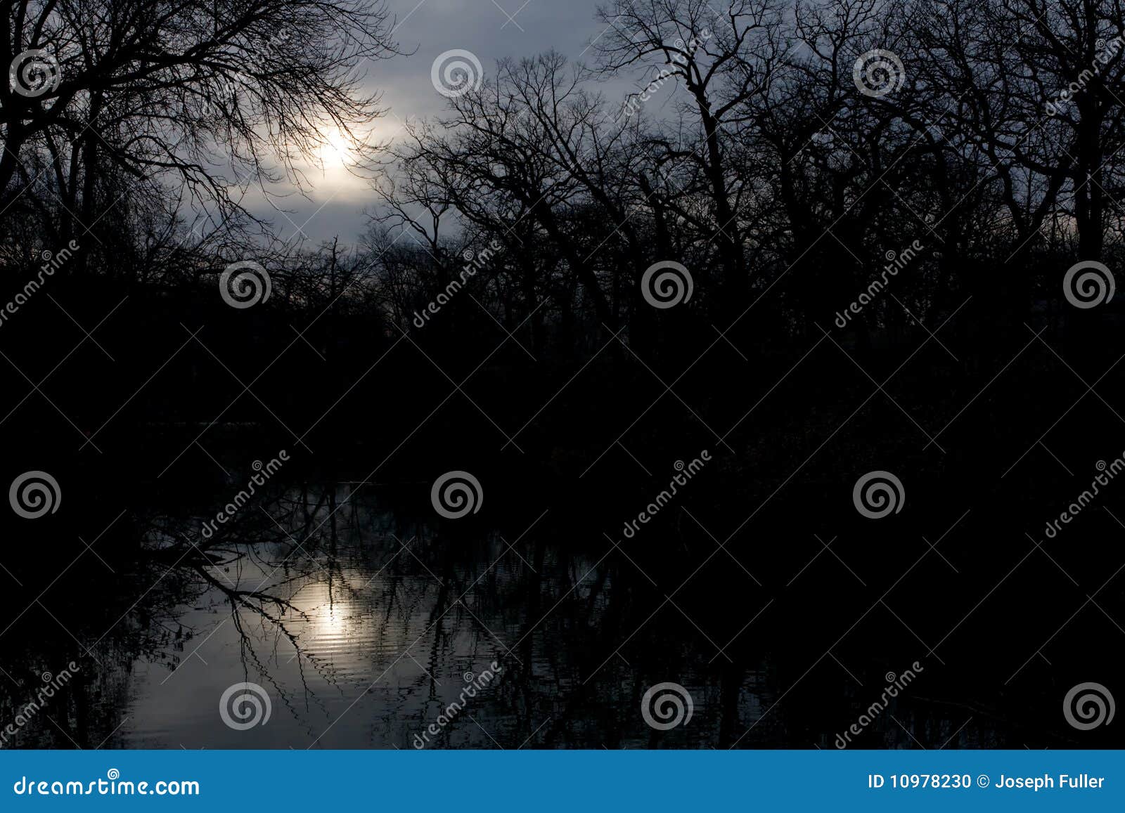 Gloomy Night stock photo. Image of clouds, silhouette - 10978230