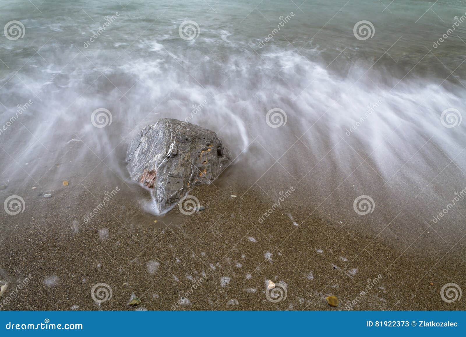Gloomy sand beach scene stock image. Image of croatia - 81922373
