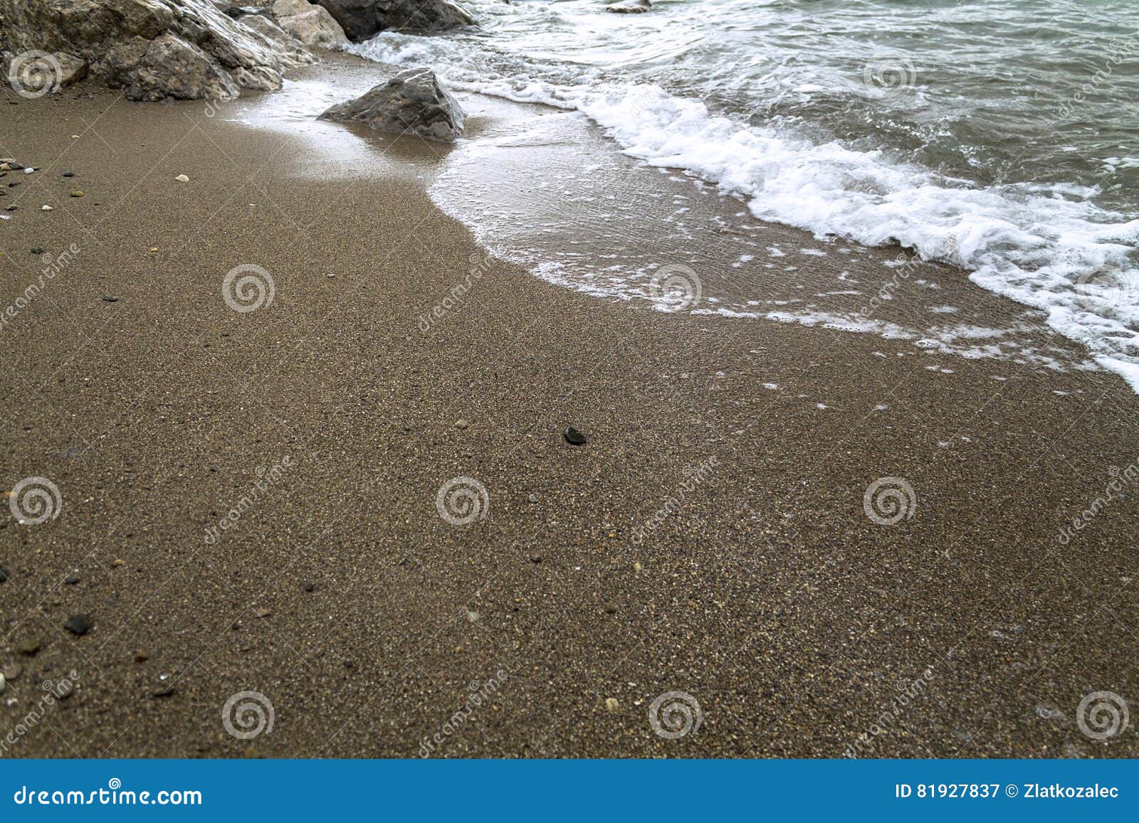 Gloomy sand beach scene stock image. Image of gloomy - 81927837