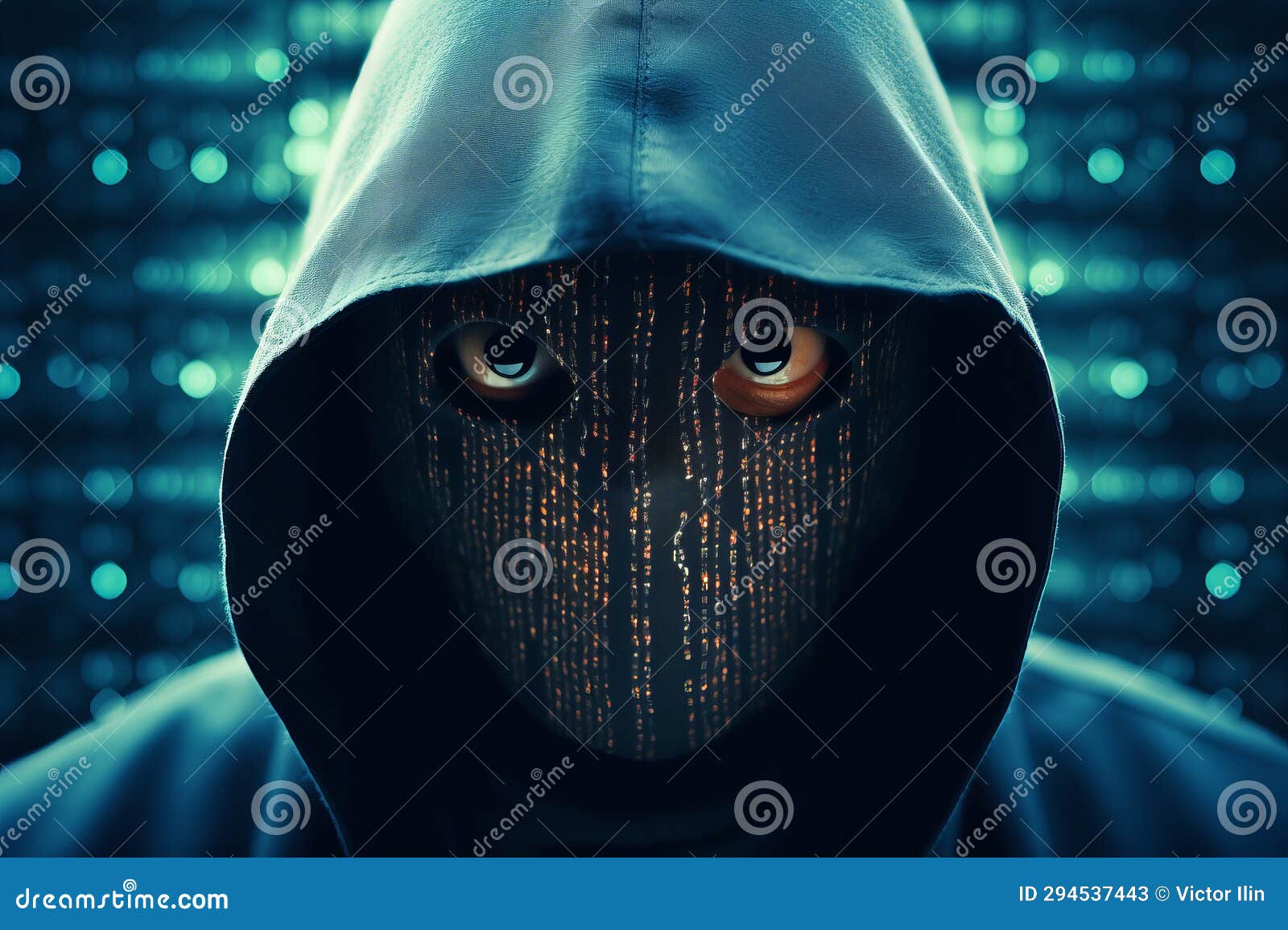 Gloomy Silhouette of a Man Symbolizing a Cybercriminal Stock ...