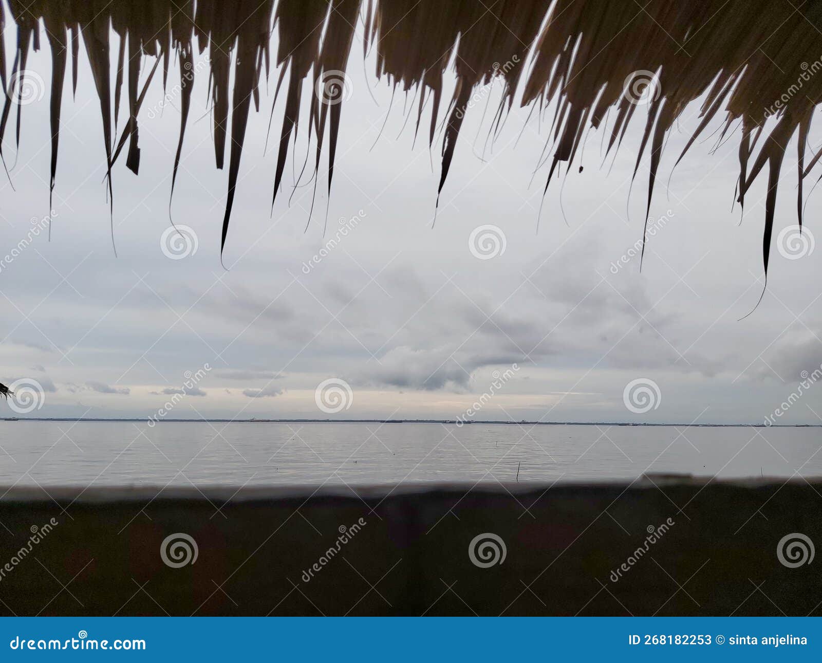 Gloomy Sky from Beach Sideways View Stock Image - Image of sideways ...
