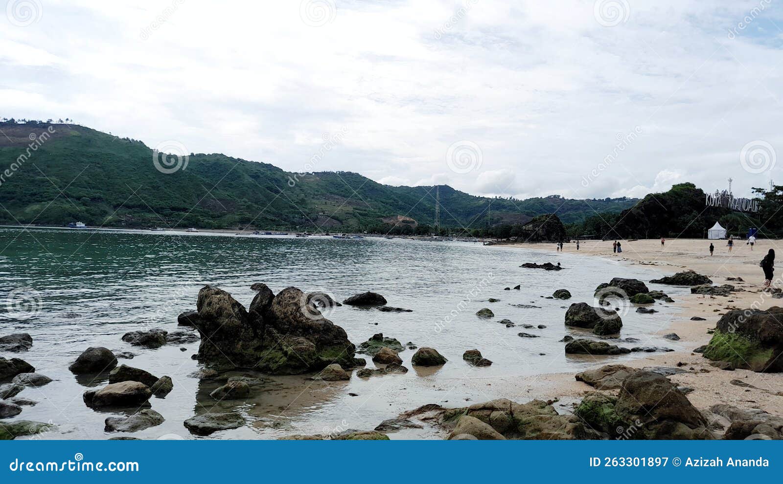 Gloomy sunday beach stock image. Image of reservoir - 263301897