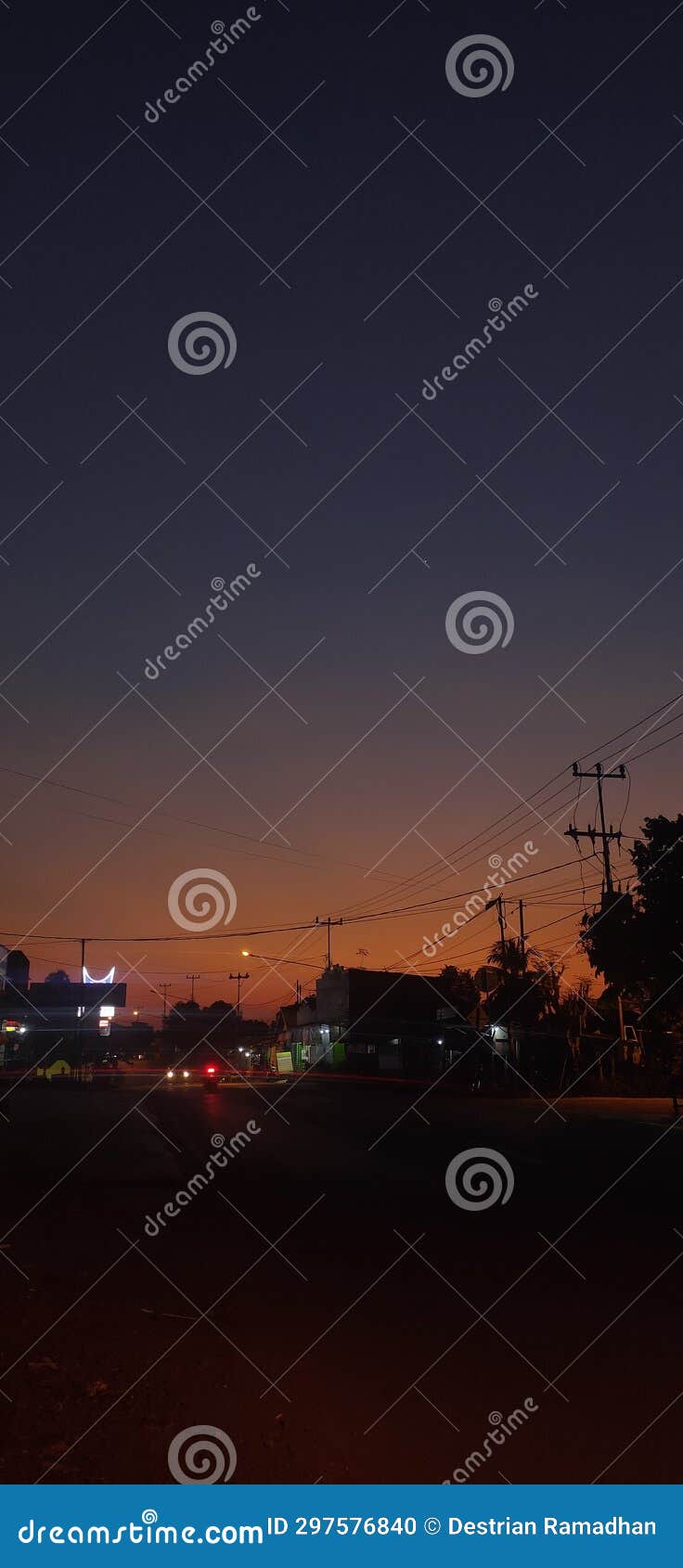 Gloomy Sunset with Beautiful Blue Sky Stock Photo - Image of blue, gloomy: 297576840