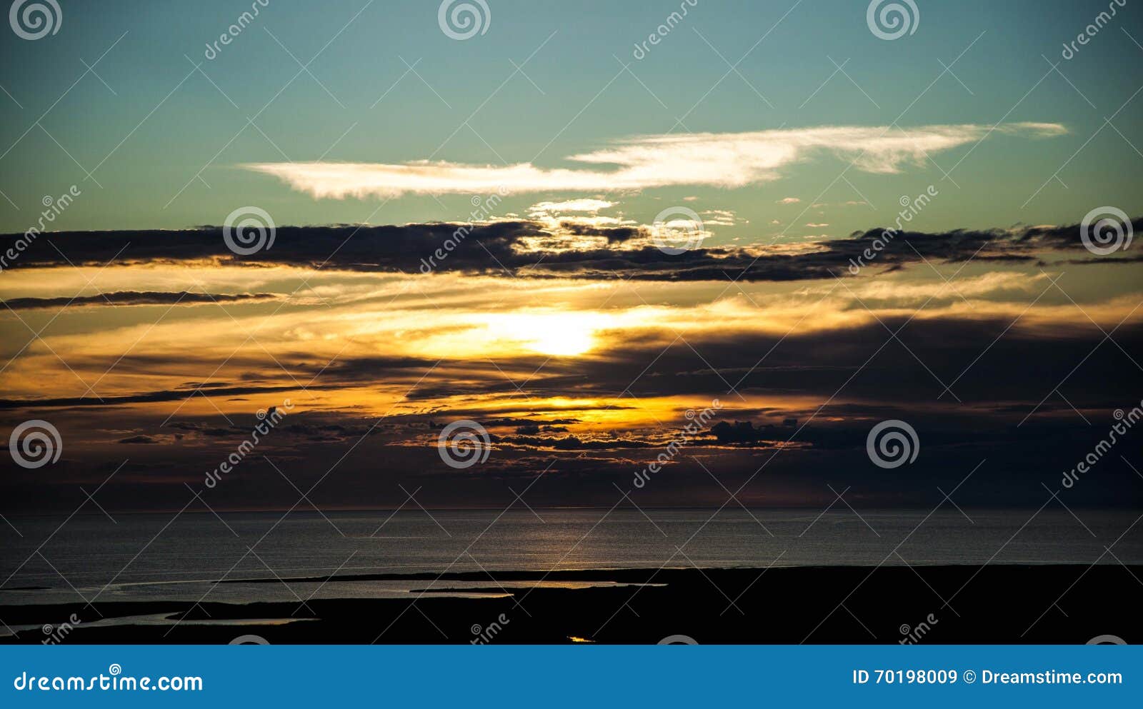 Gloomy sunset stock image. Image of evening, sunset, clouds - 70198009