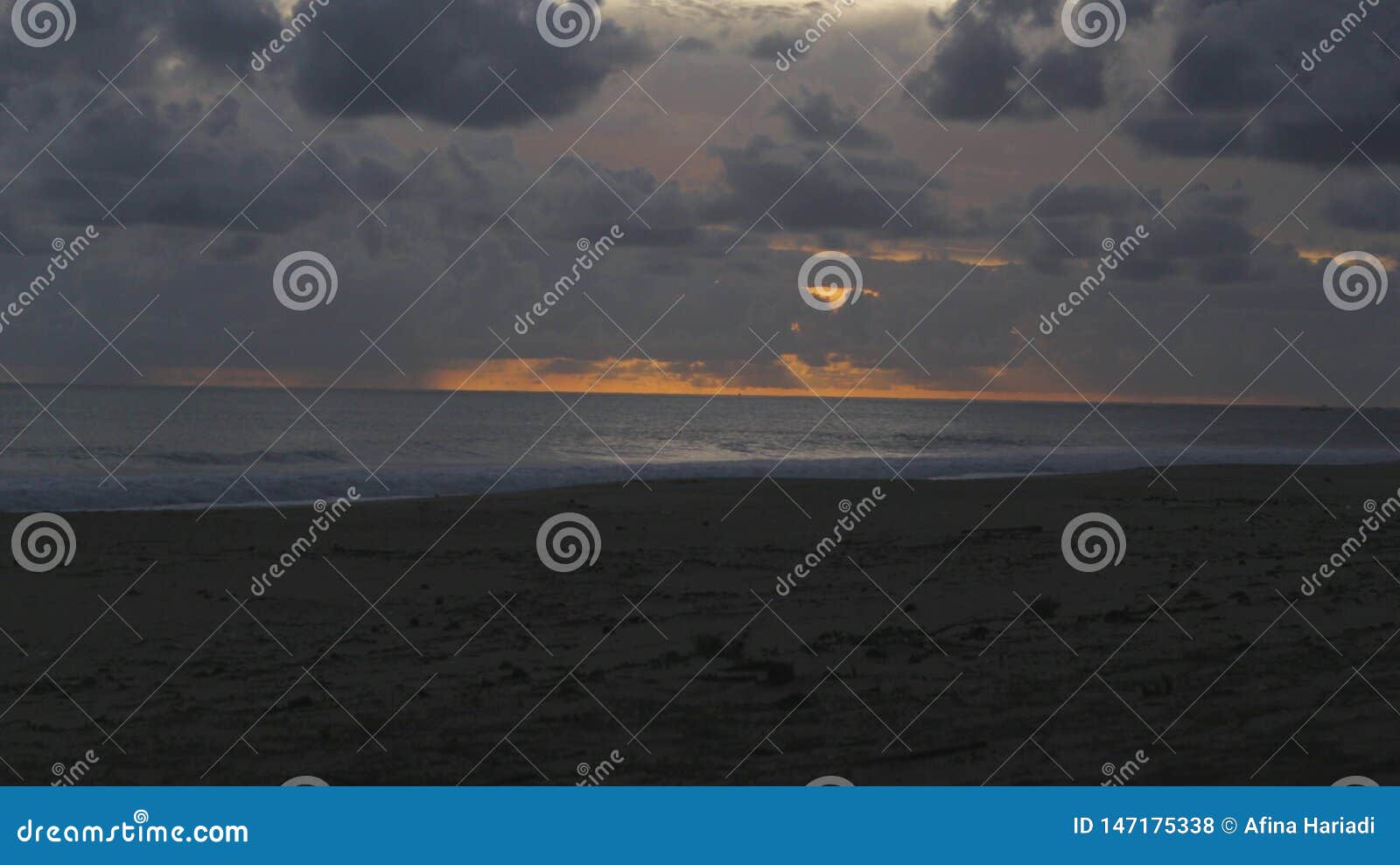 Gloomy Sunset stock photo. Image of sunset, gloomy, beach - 147175338