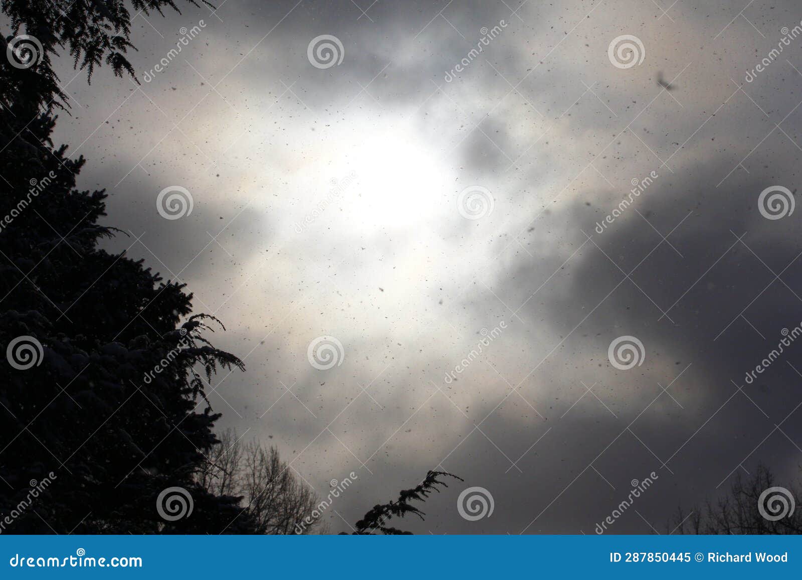 Gloomy Winter Sky with Fog or Clouds Stock Image - Image of seasonal ...