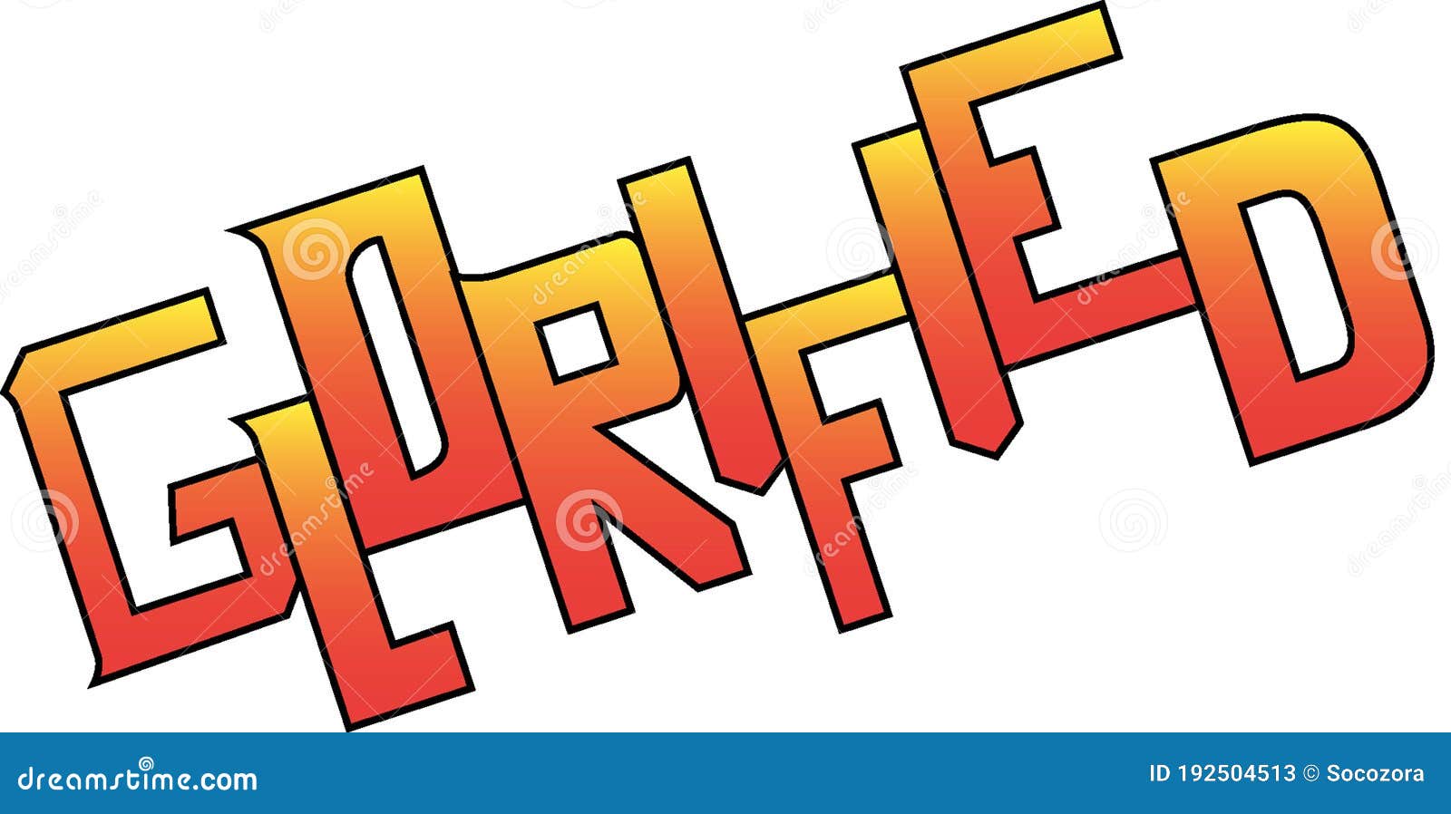 Glorified for Religion Text Use Stock Vector - Illustration of give ...