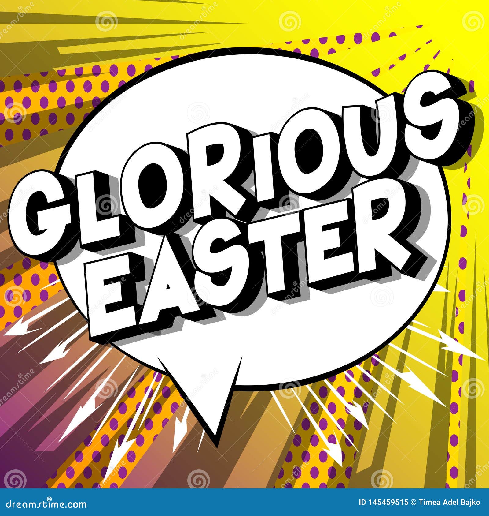 Glorious Easter - Comic Book Style Words. Stock Vector - Illustration of easter, cartoon: 145459515