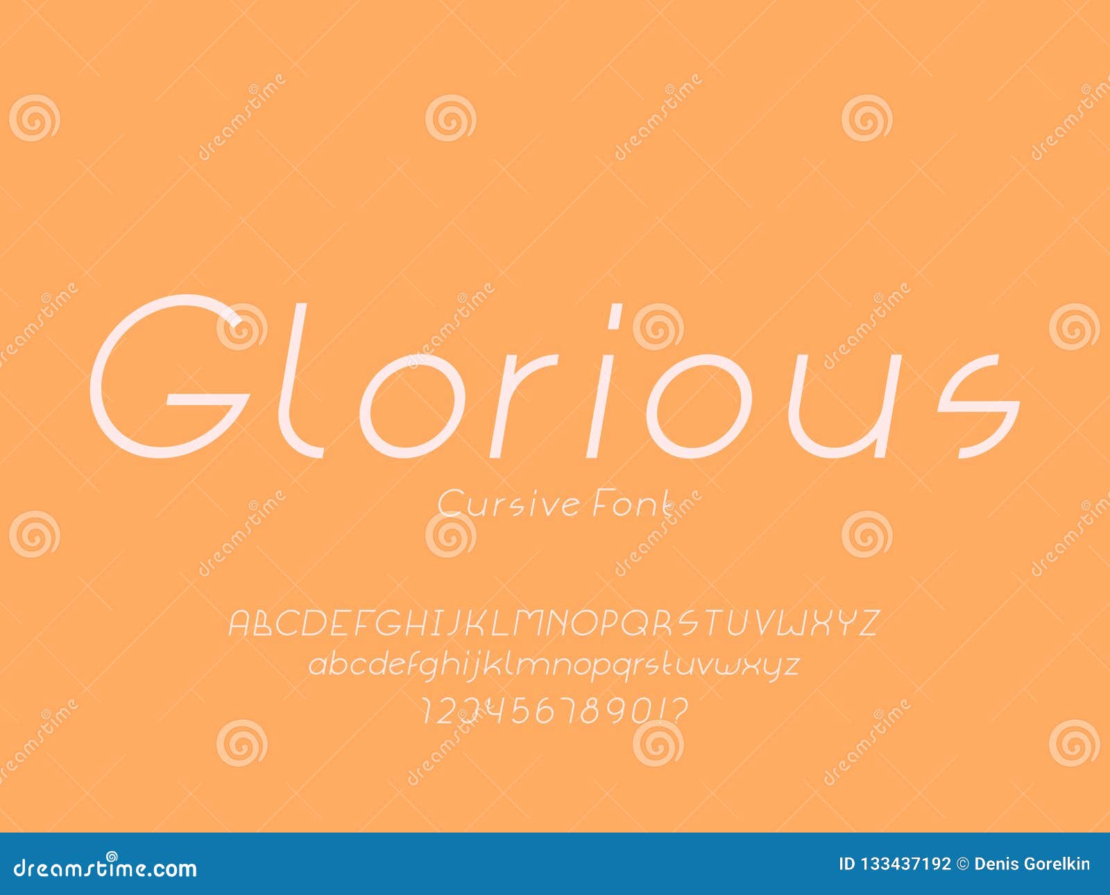 Glorious Font. Vector Alphabet Stock Vector - Illustration of fine ...