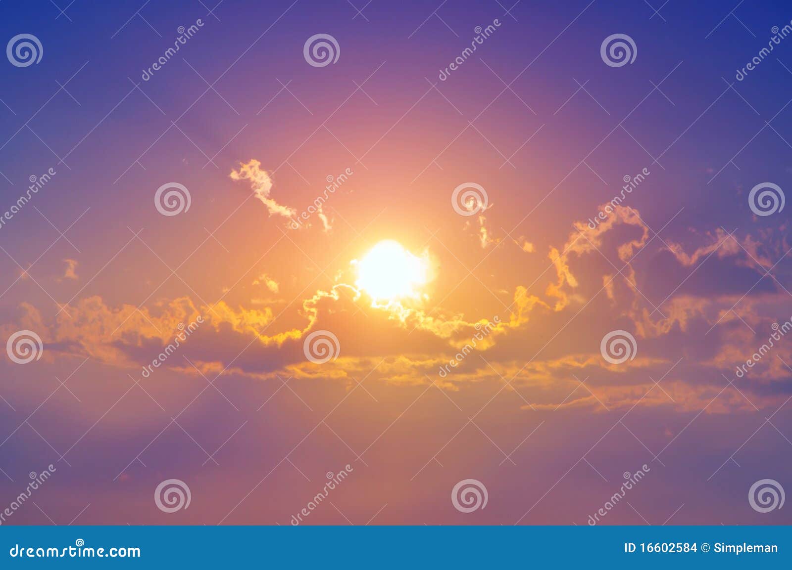 Glorious Morning stock photo. Image of cloudscape, colored - 16602584