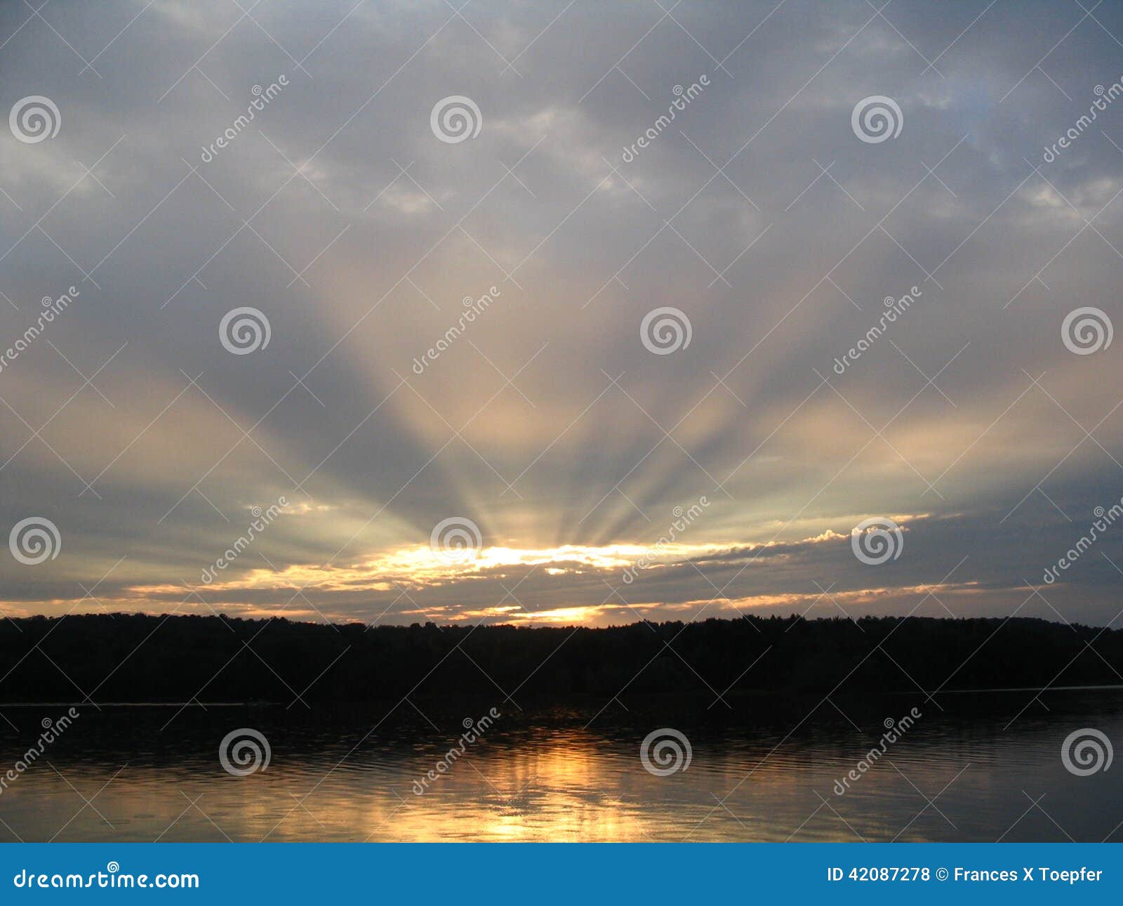 Glorious Sunset stock photo. Image of rays, clouds, nature - 42087278