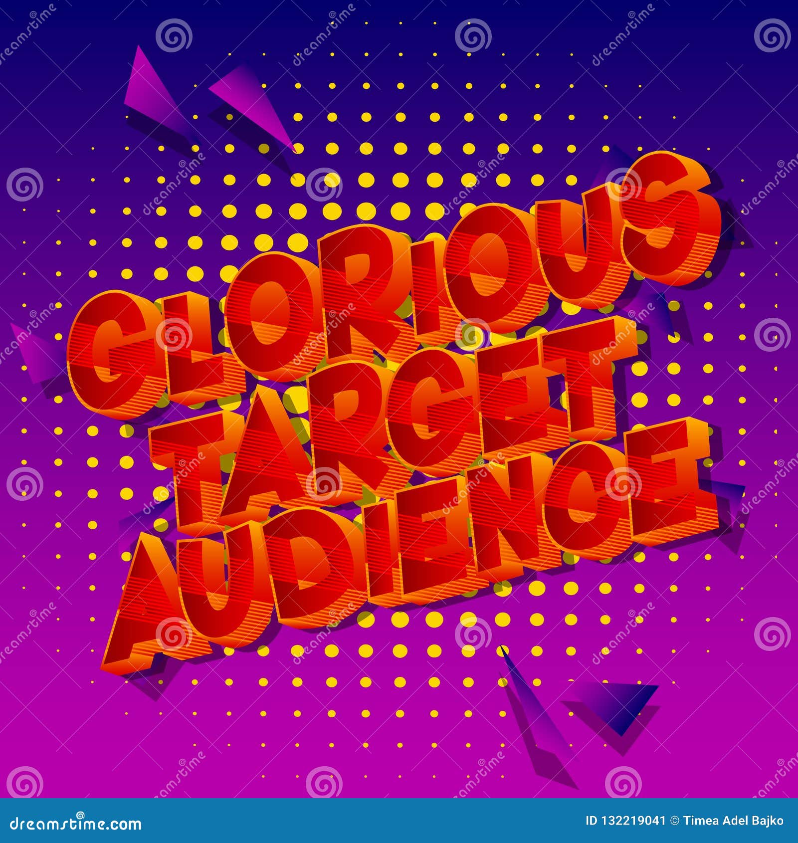 Glorious Target Audience - Comic Book Style Word Stock Vector ...