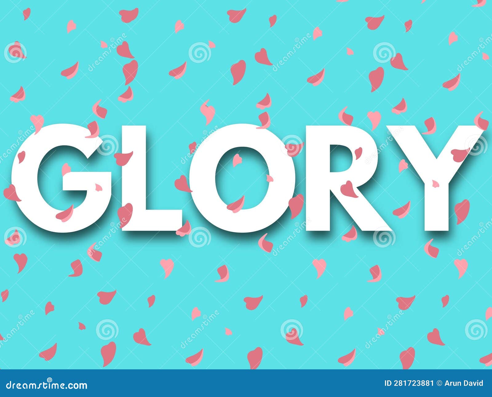 Glory Letters Words with Blue Color Background Stock Illustration ...