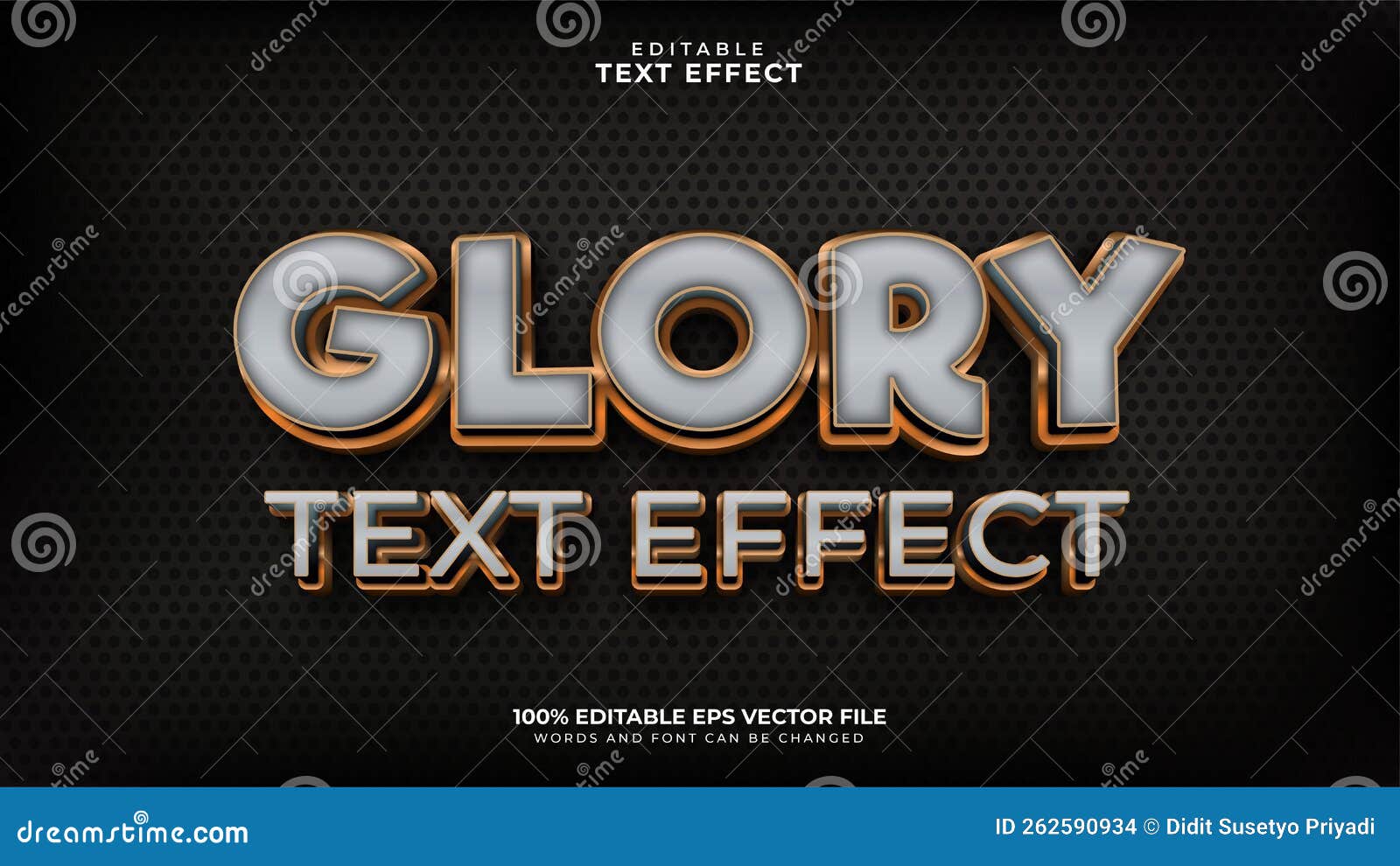 Glory Text Effect, Editable Text Effect Stock Vector - Illustration of ...