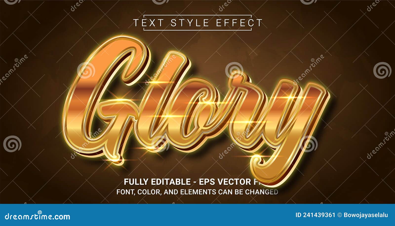 Glory Text Style Effect stock vector. Illustration of decoration ...
