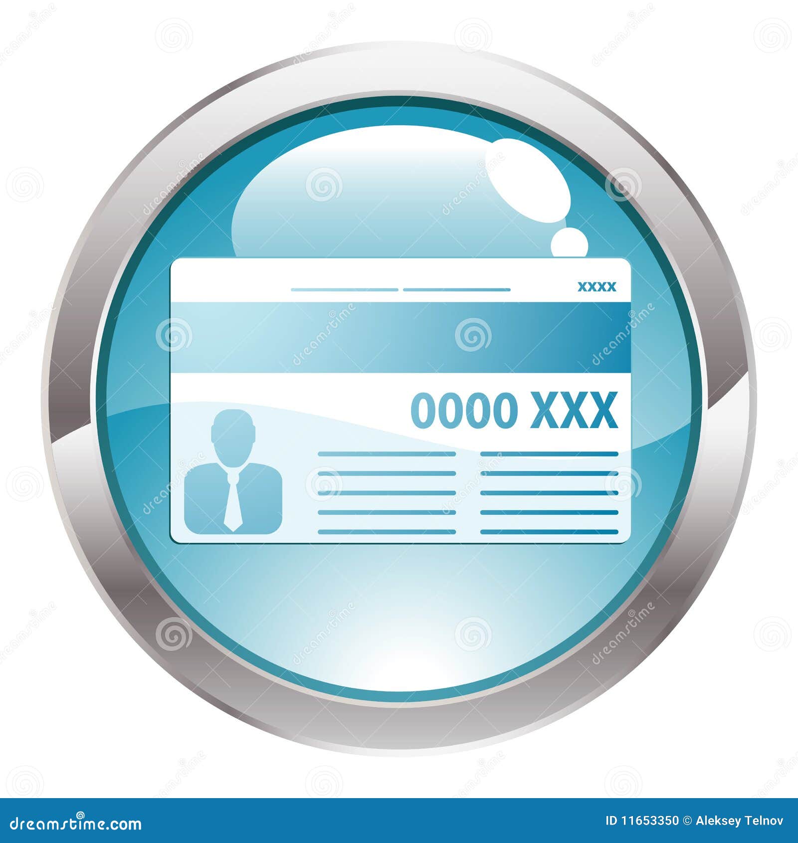 Gloss Button with Credit Card Stock Vector - Illustration of icon ...