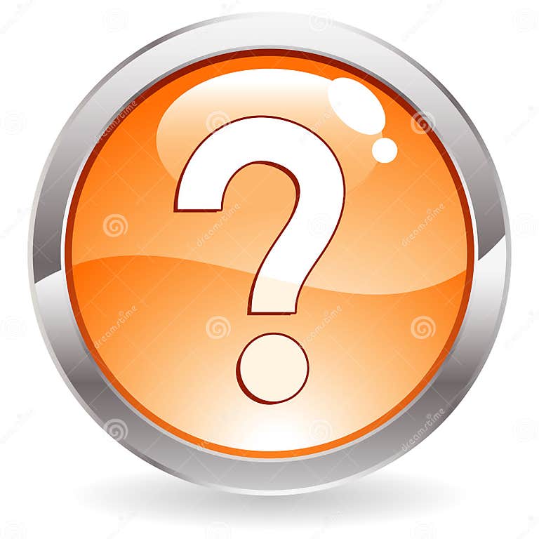 Gloss Button with Question Mark Stock Vector - Illustration of button ...