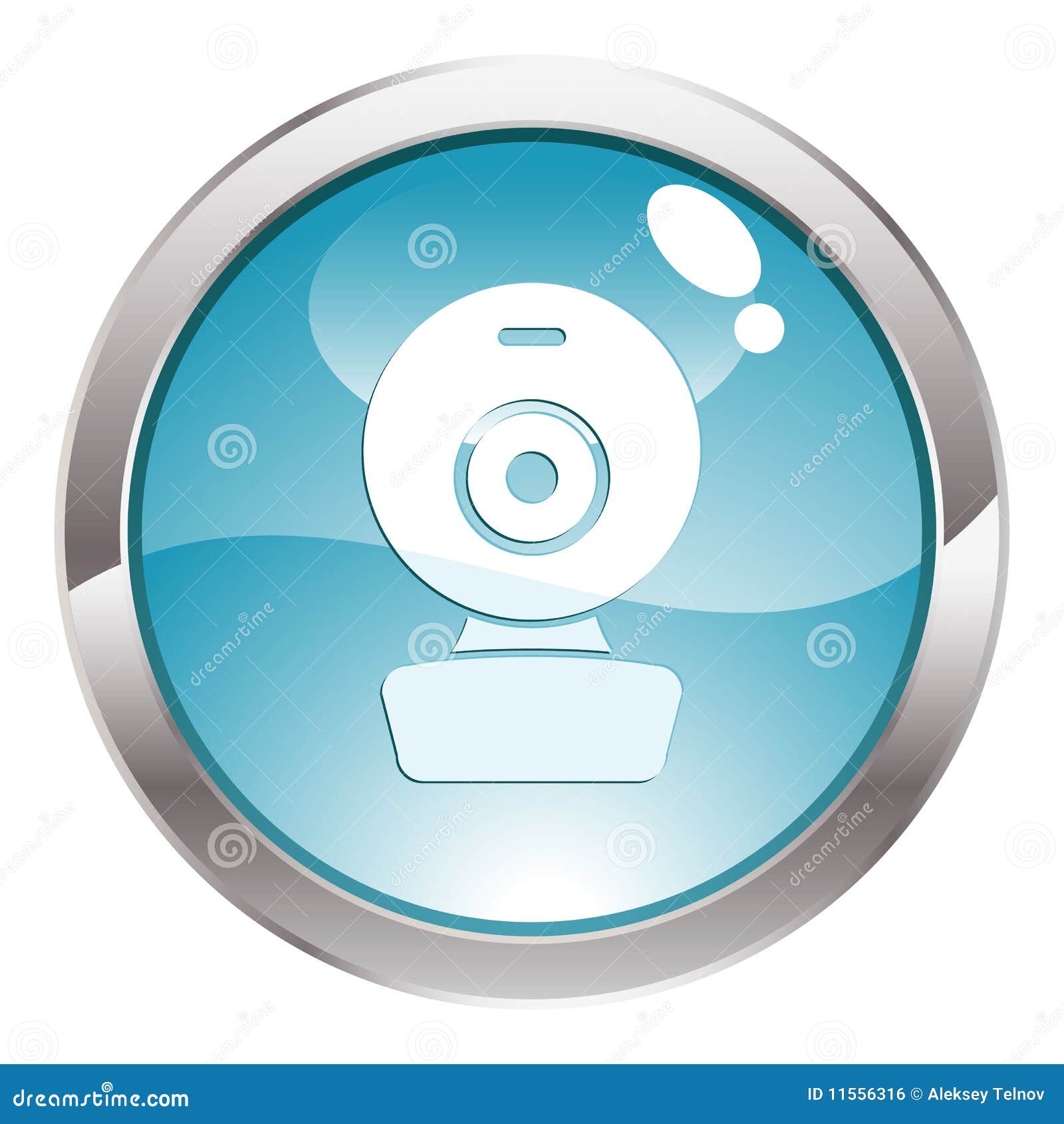 Gloss Button with web cam stock vector. Illustration of symbol - 11556316
