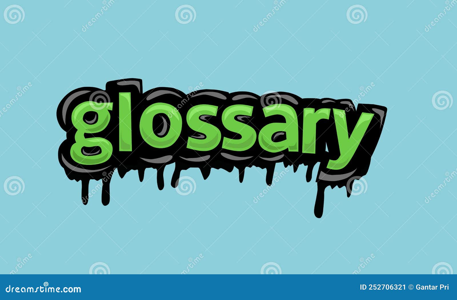 GLOSSARY Background Writing Vector Design Stock Illustration ...